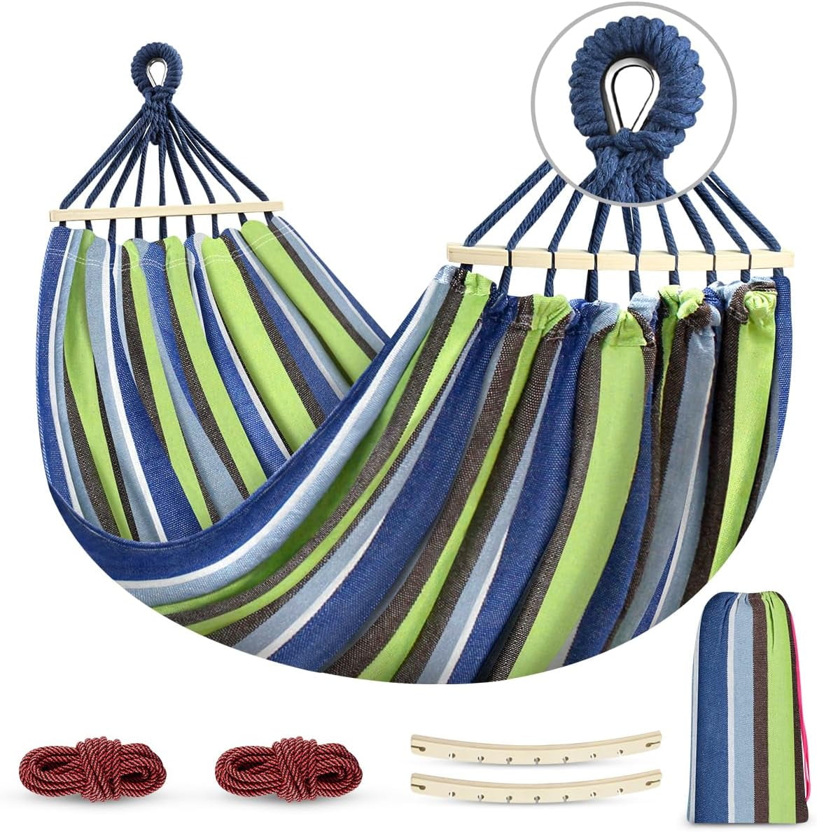 sasyxdc Camping Hammock 550lb Upgraded Thickened 320G Durable Canvas ...