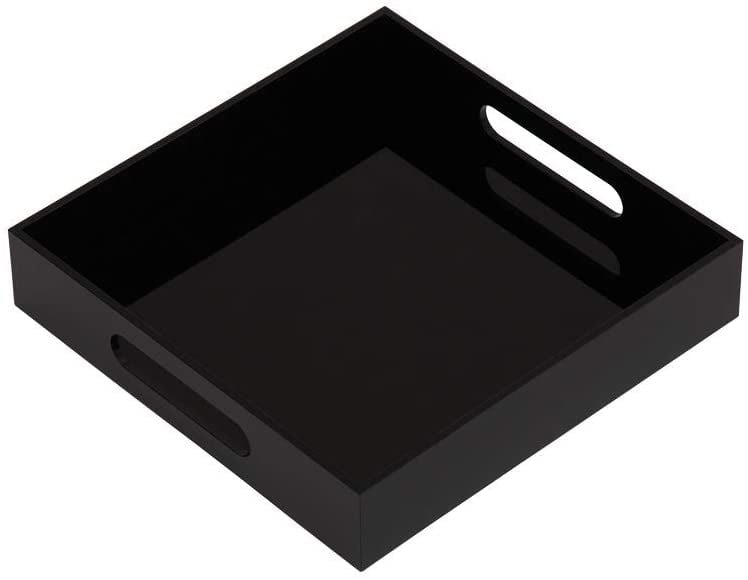 sasyxdc Clear Sturdy Acrylic Serving Tray with Handles-10x15Inch ...