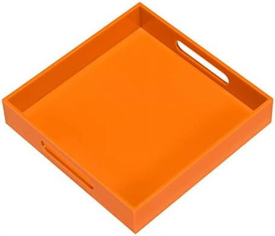 sasyxdc Clear Sturdy Acrylic Serving Tray with Handles-10x15Inch ...