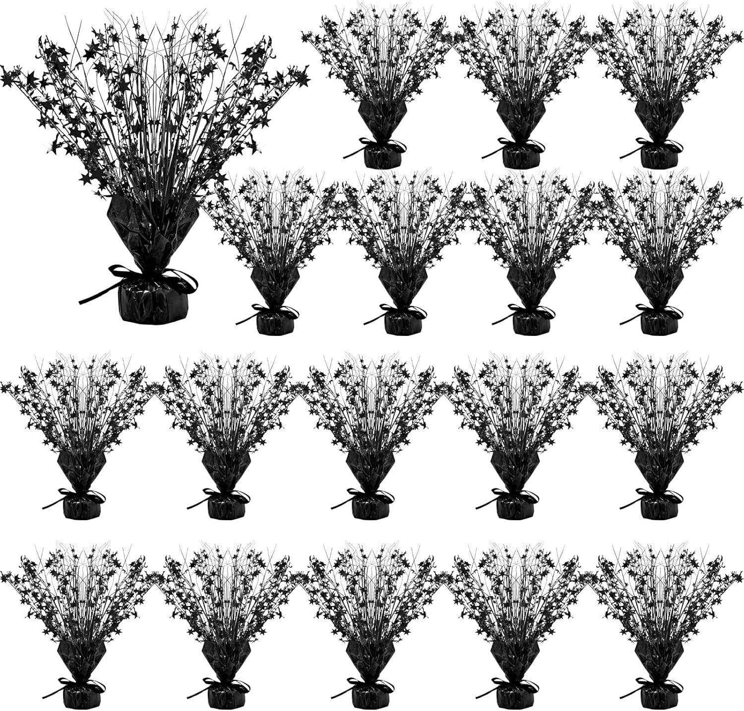 sasyxdc Crowye 18 Pieces Metallic Foil Spray Centerpiece Party Star ...
