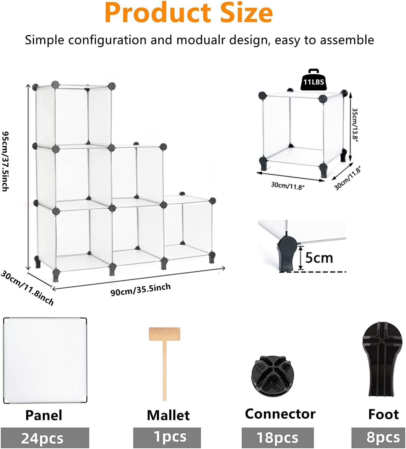 sasyxdc Cube Storage Organizer Storage Cubes Shelves Bookshelf 6 Cube ...