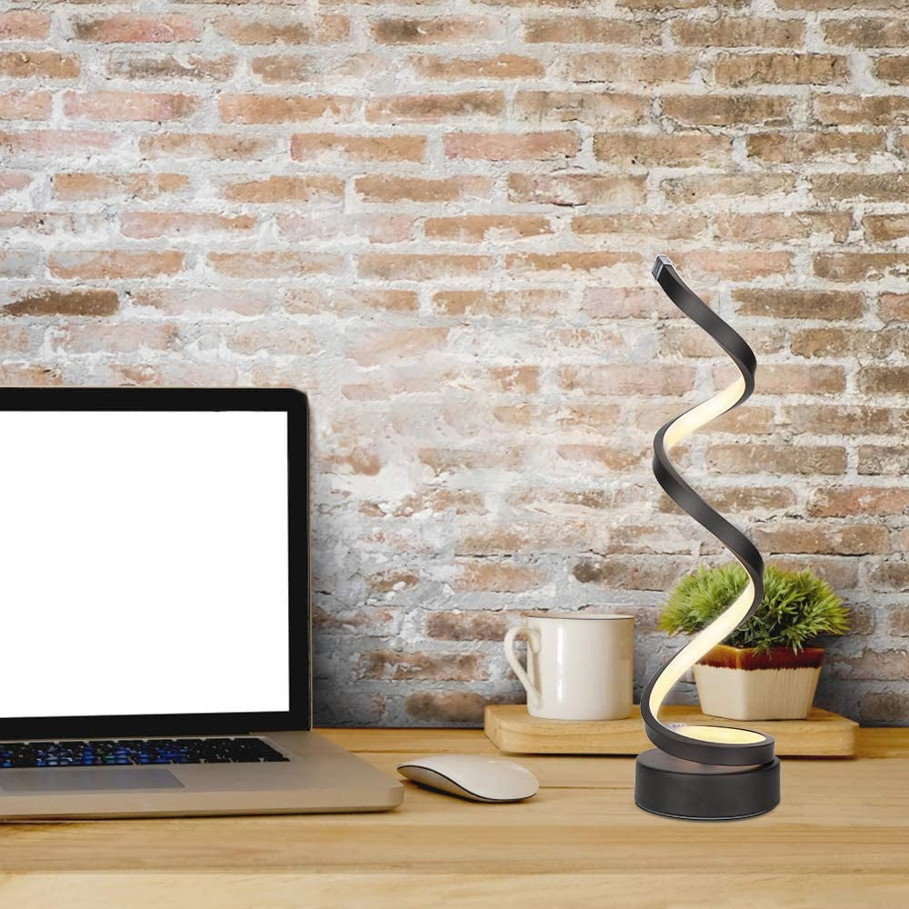 sasyxdc Dimmable LED Spiral Table Lamp Modern Minimalist Lighting ...