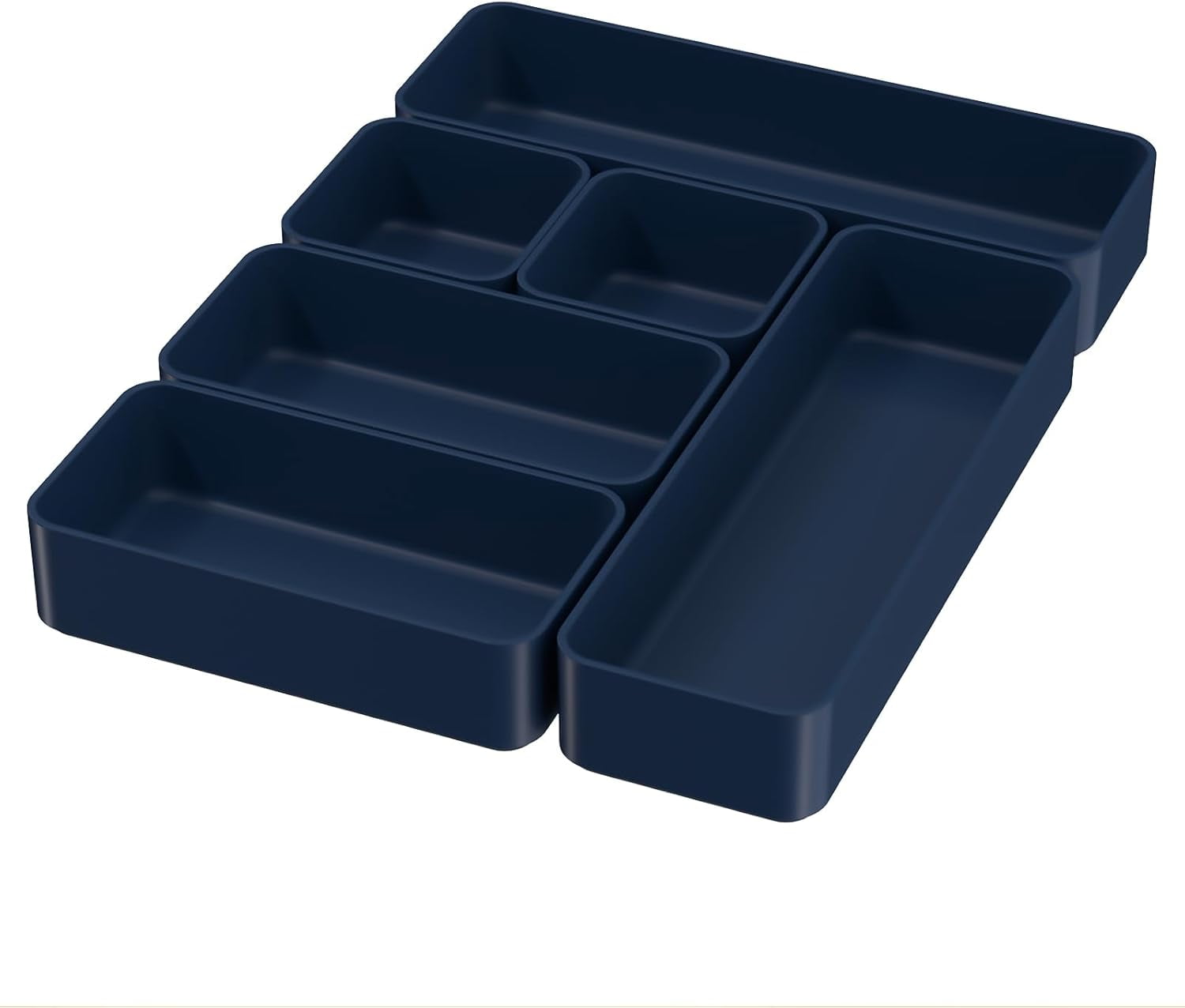 sasyxdc Drawer Organizers Storage Plastic Desk Bins Stackable ...