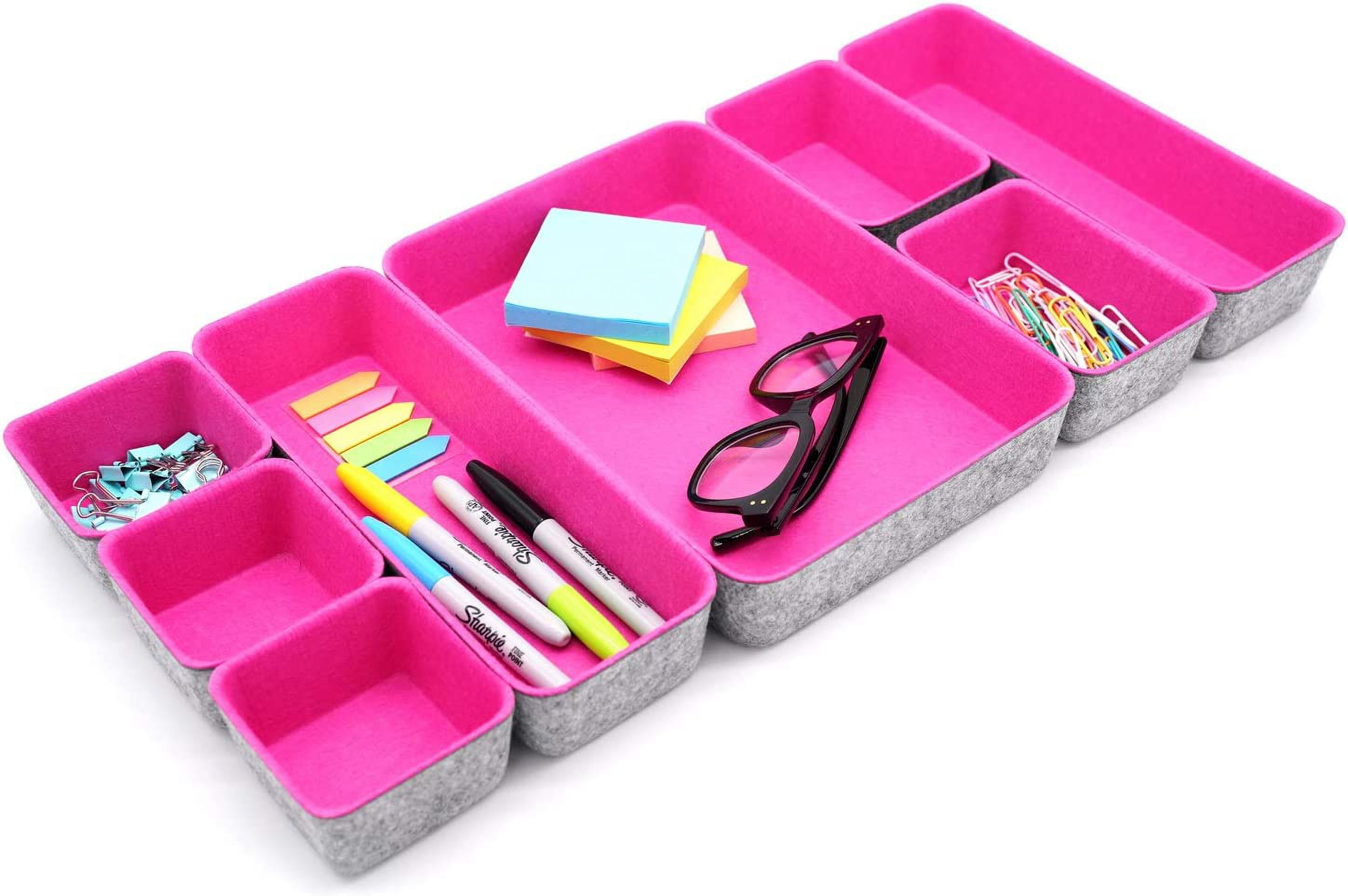 sasyxdc Drawer organizers tray Felt storage bins office Desk Draw ...