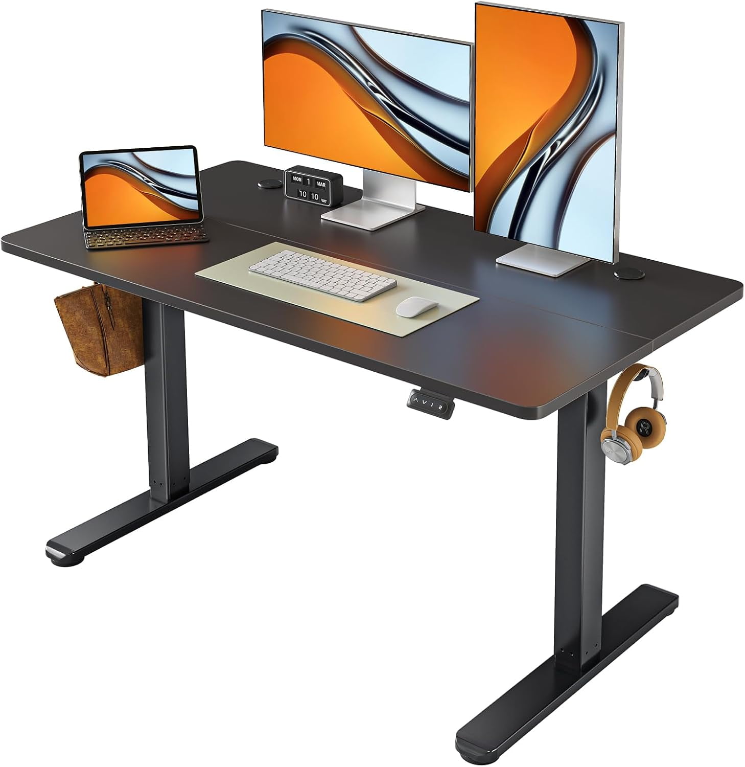 sasyxdc Electric Standing Adjustable Height 55 x 24 Inch Sit and Stand ...