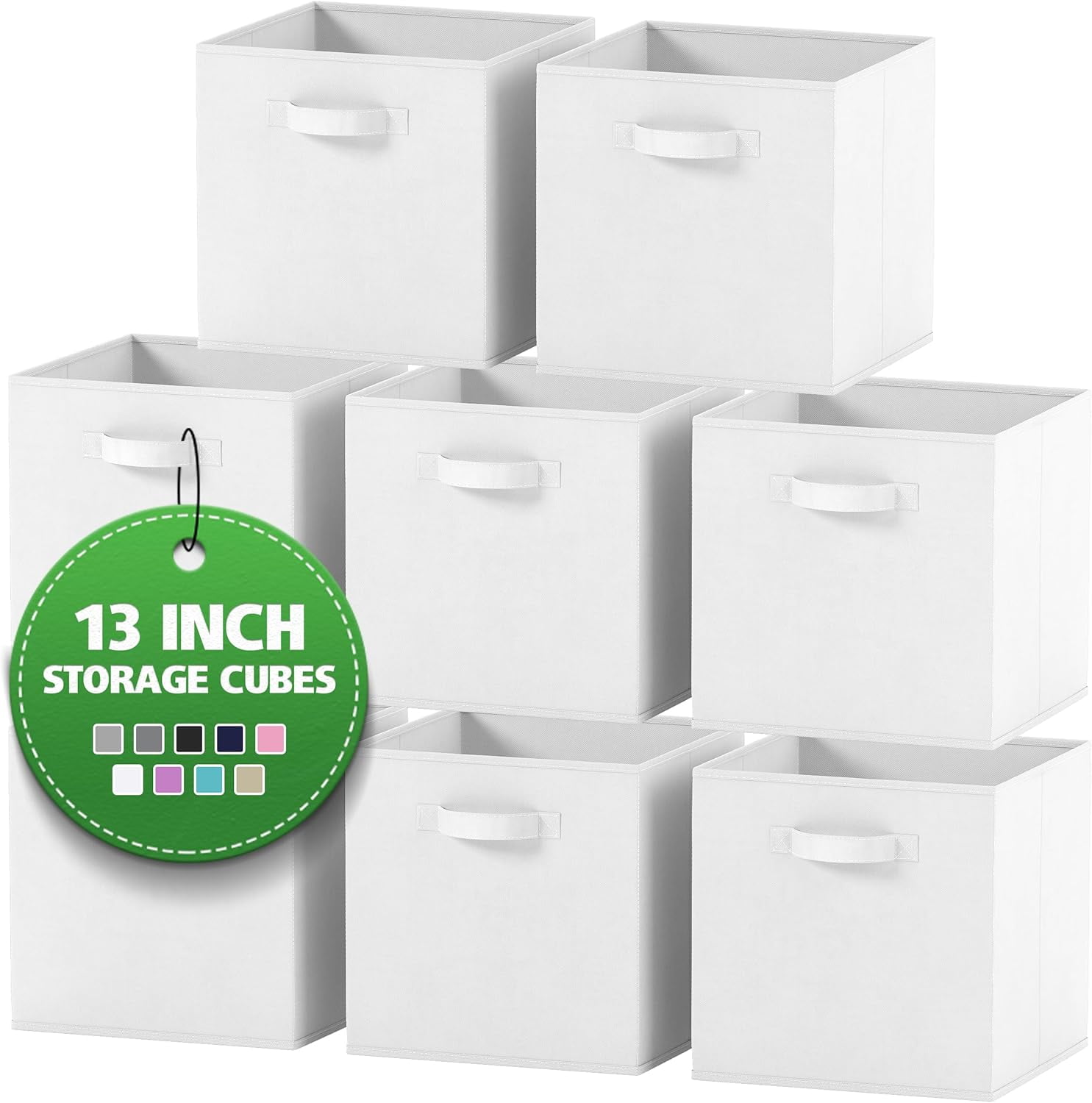 sasyxdc Fabric Storage Cubes for Cube Organizer - 8 Pack Heavy Duty ...