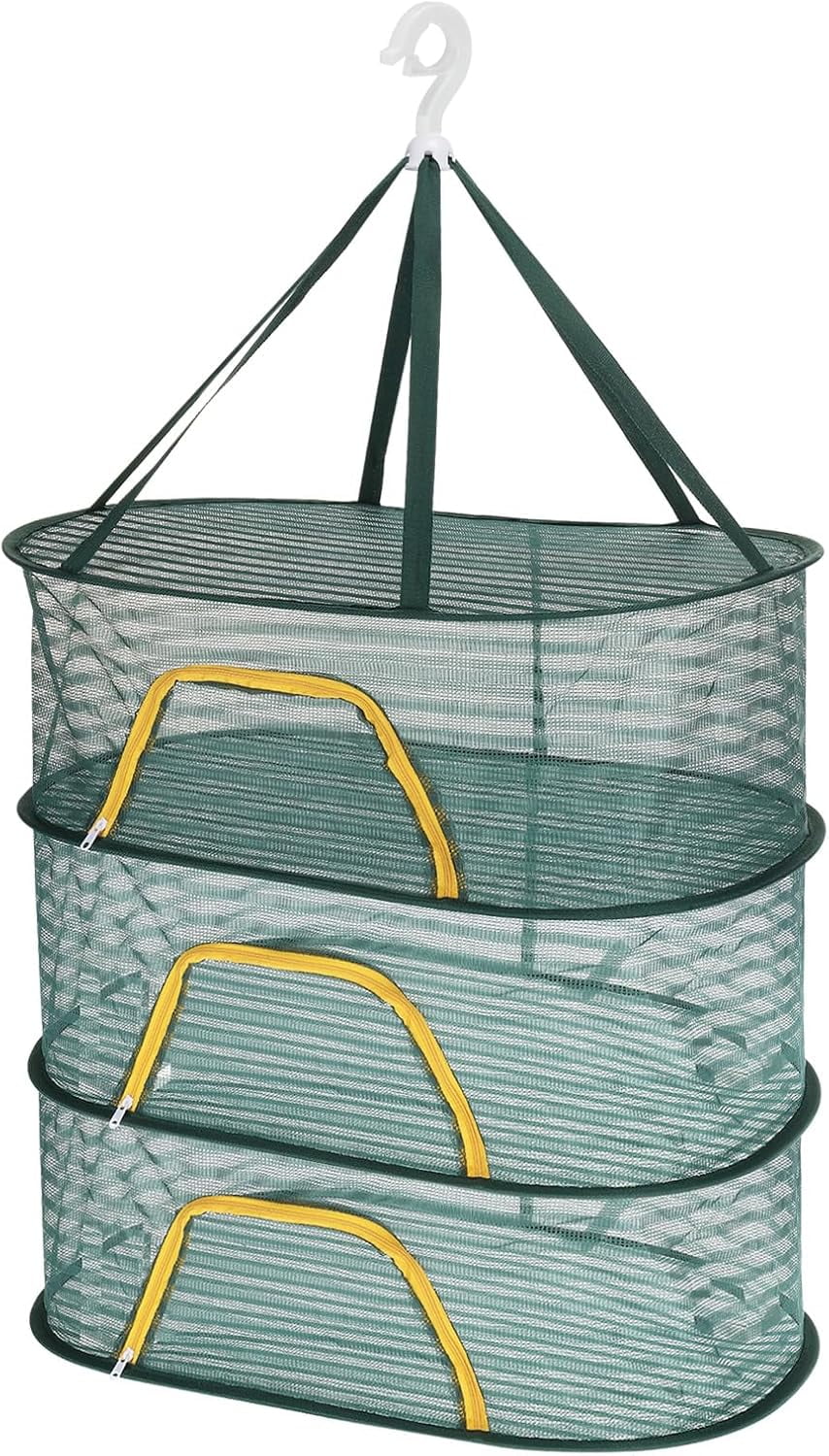 sasyxdc Folded Mesh Clothes Hanging Dryer Double Layer Sweater Drying ...