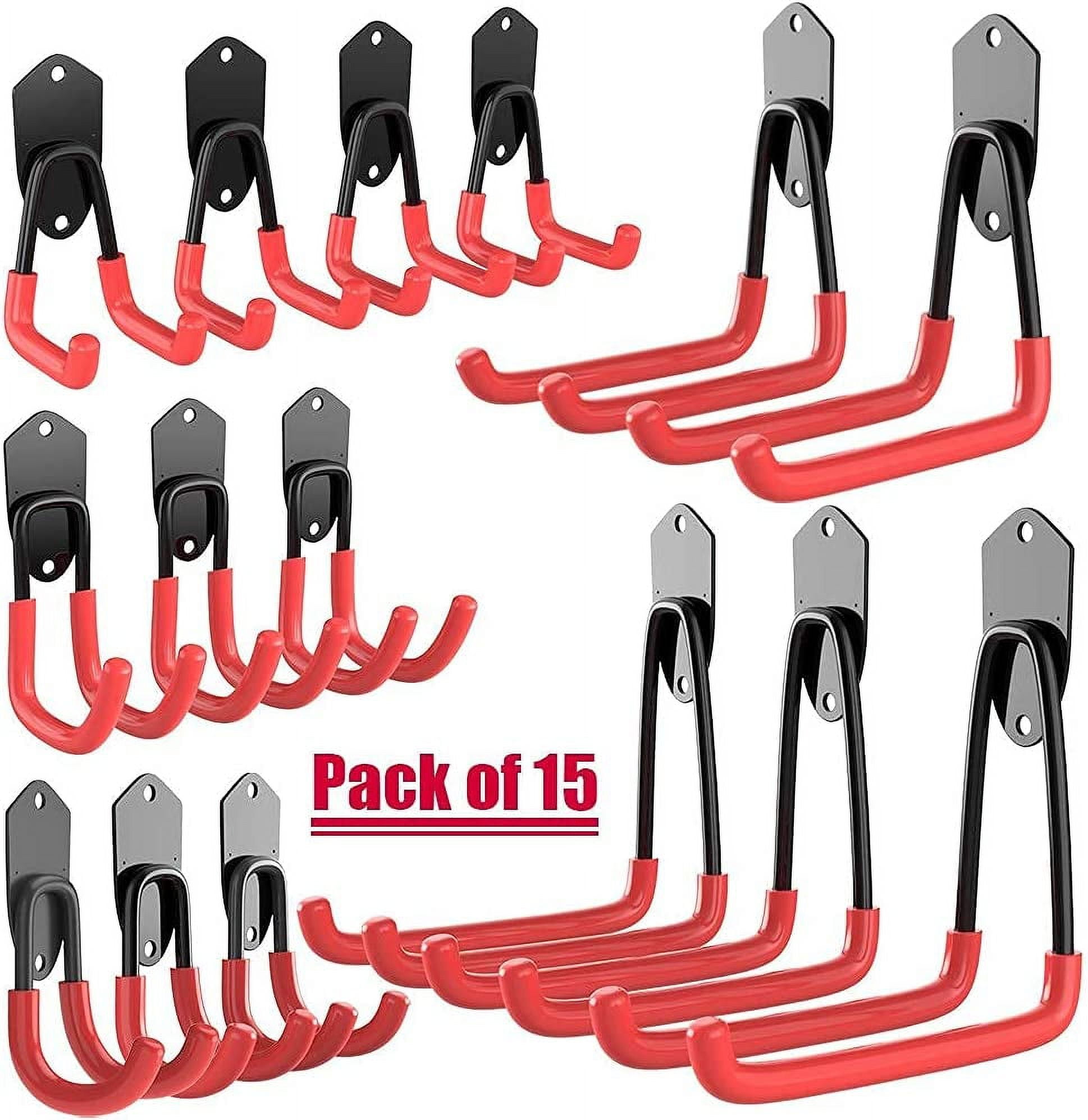 sasyxdc Garage Hooks Heavy Duty 15 Pack Wall Mount Steel Utility Hooks ...