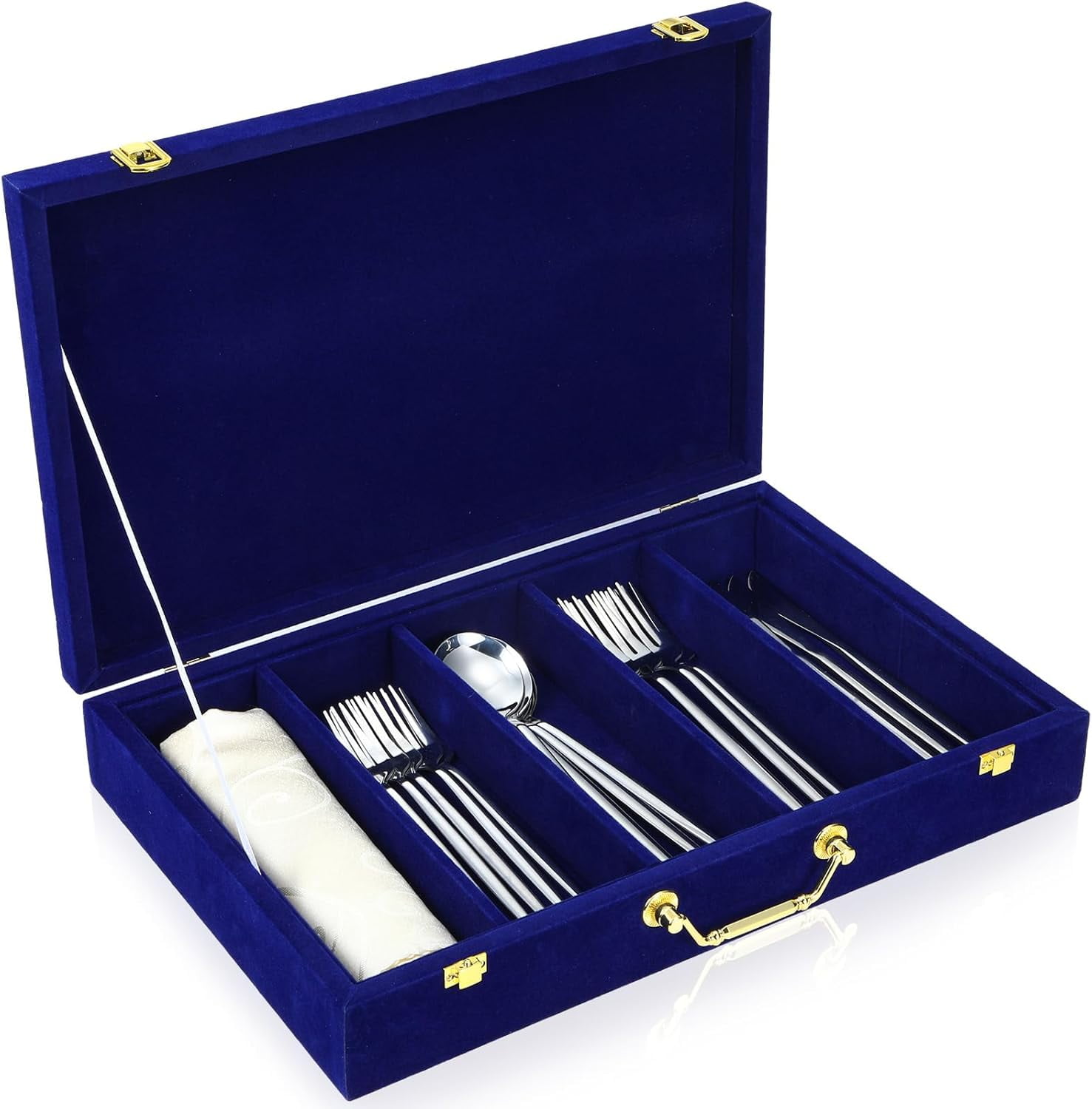 sasyxdc HCOCM Silverware Case with Lid and Handle Silverware Storage ...