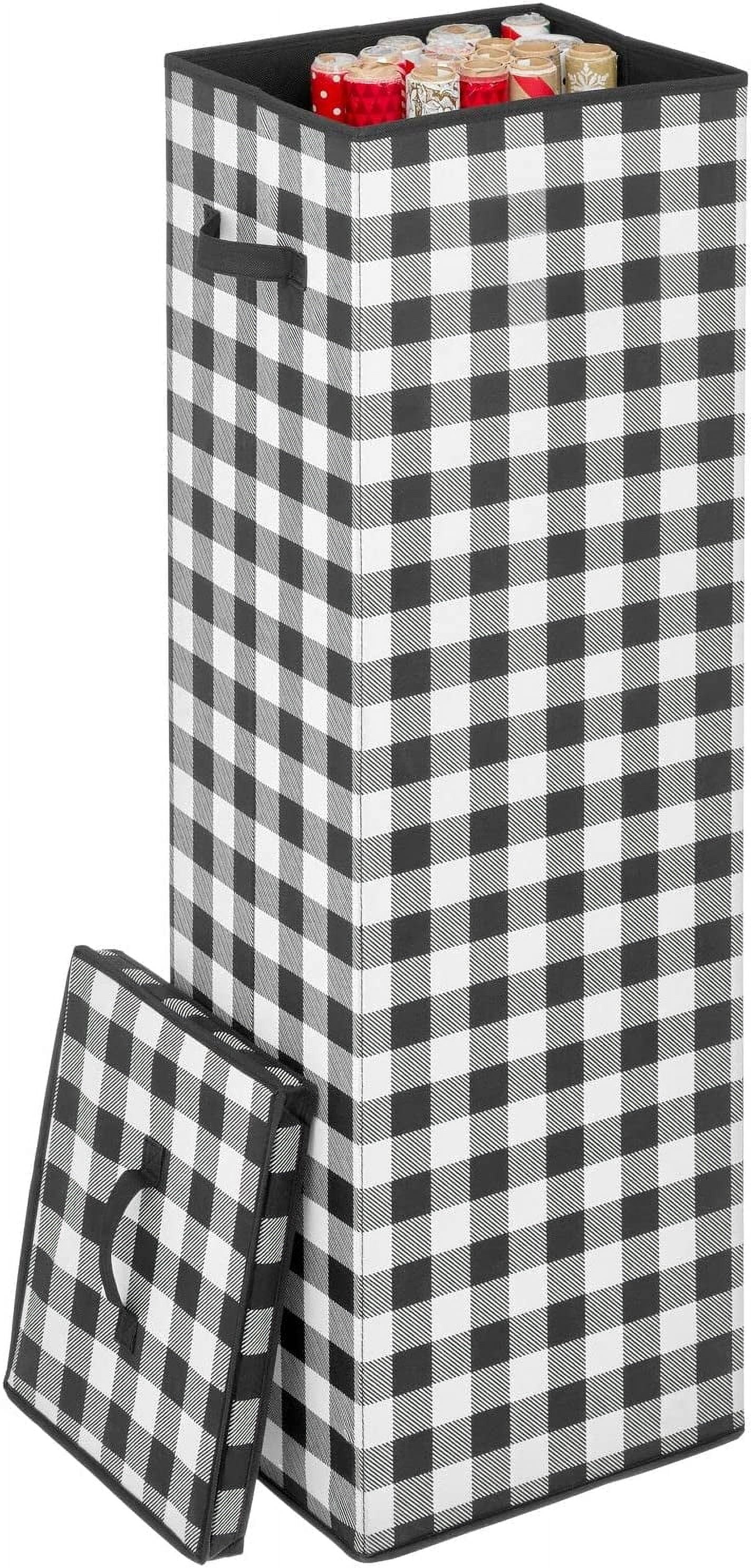 sasyxdc HCOCM Tall Gift-Wrap Storage Box with Handles - Upright Wrap ...