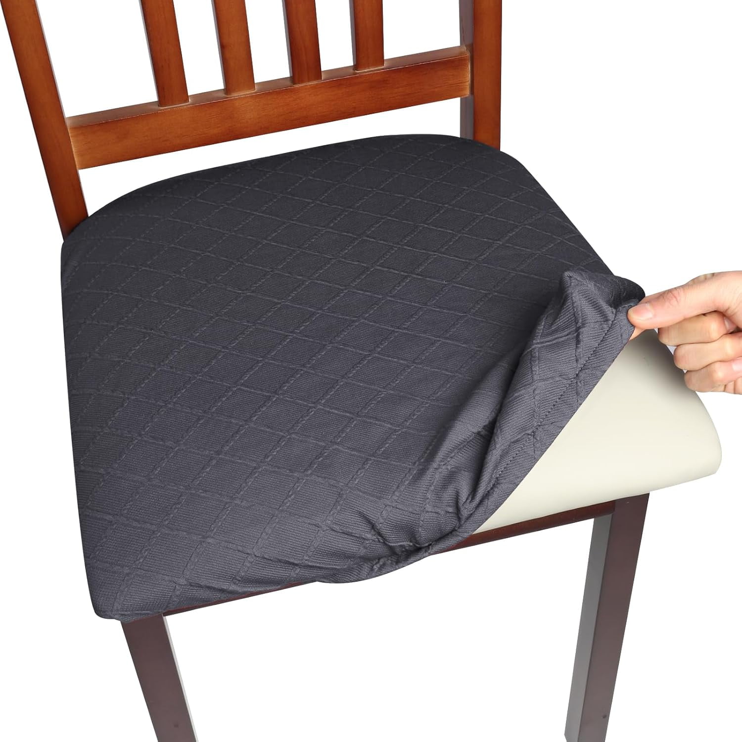 sasyxdc HIPOTY Waterproof Chair Seat High-Density Check Jacquard ...