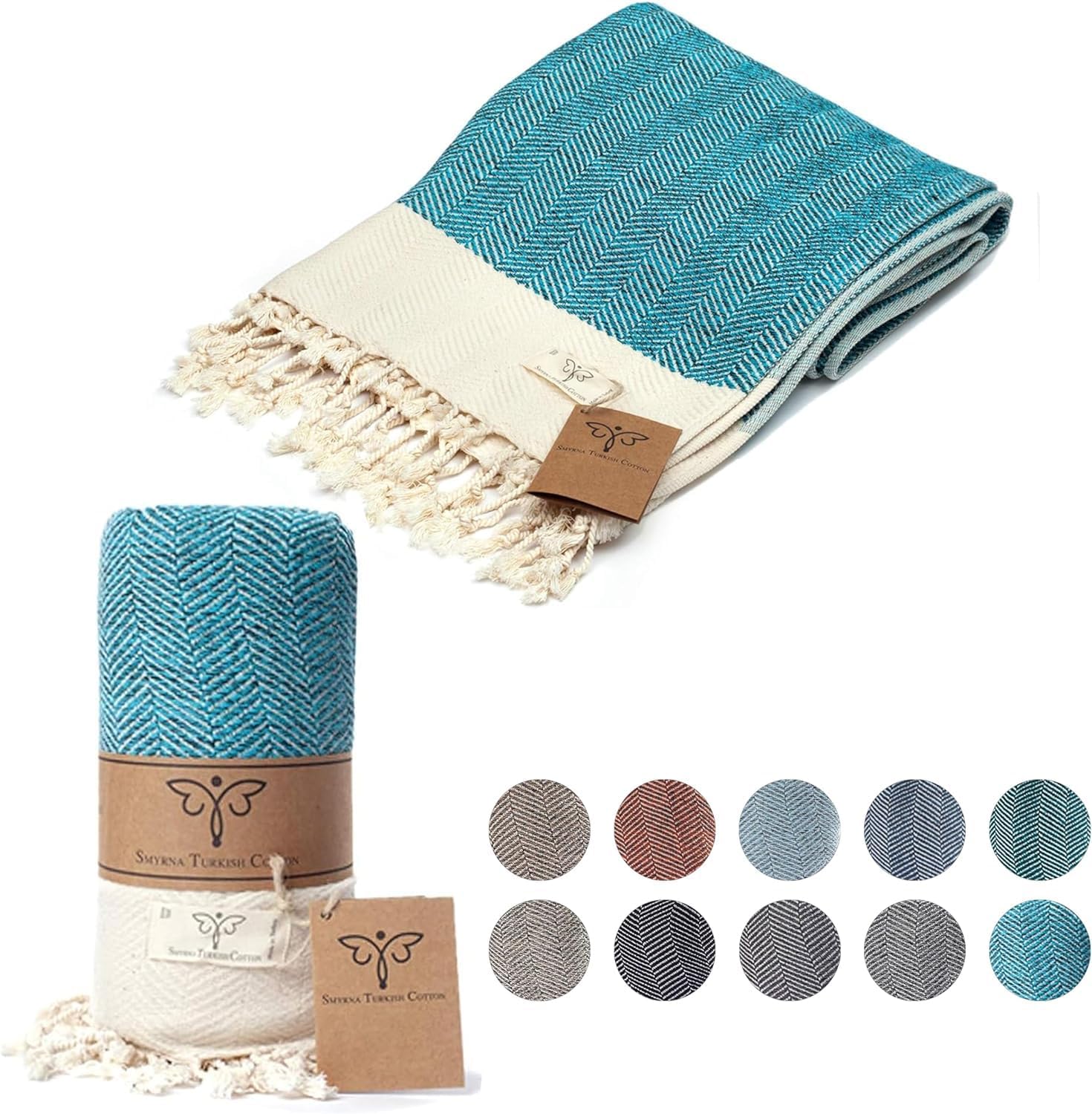 sasyxdc Herringbone Series Large Throw Blanket 60 x 80 inches Large ...