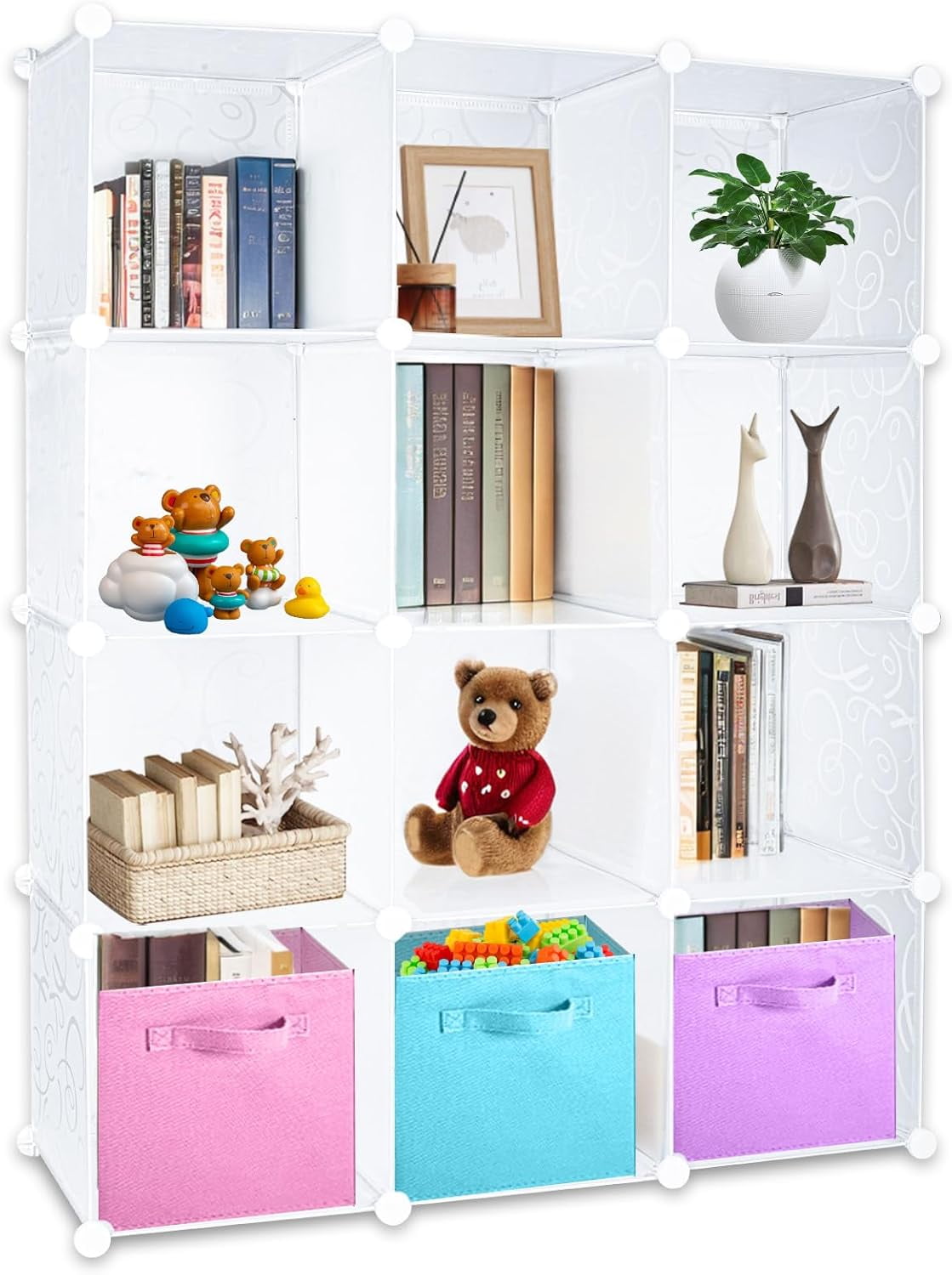 sasyxdc LTKIF 12 Cube Closet Organizer DIY Closet Organizer System with ...