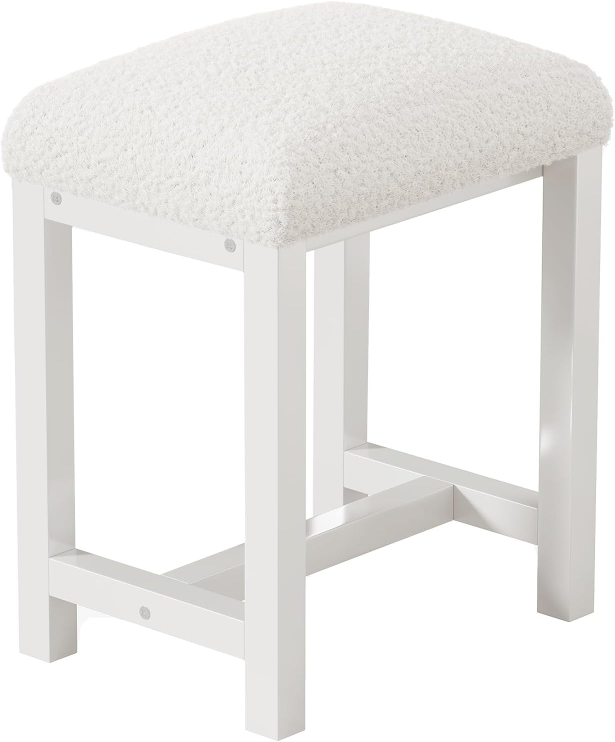 sasyxdc LTKIF Small Vanity Stool Cute Vanity Stools with Soft Faux ...