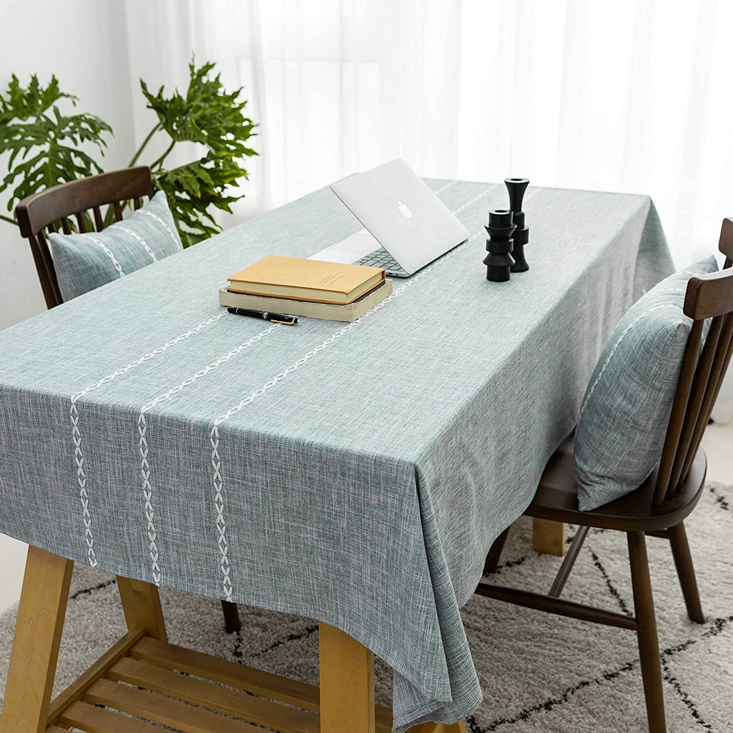 sasyxdc Linen Table Cloth Rectangle Beige Table Cloth for Rectangle ...