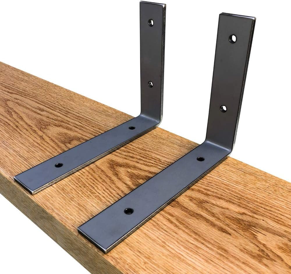 sasyxdc Made in by - Forged Steel Floating Shelf L / J Bracket - Heavy ...
