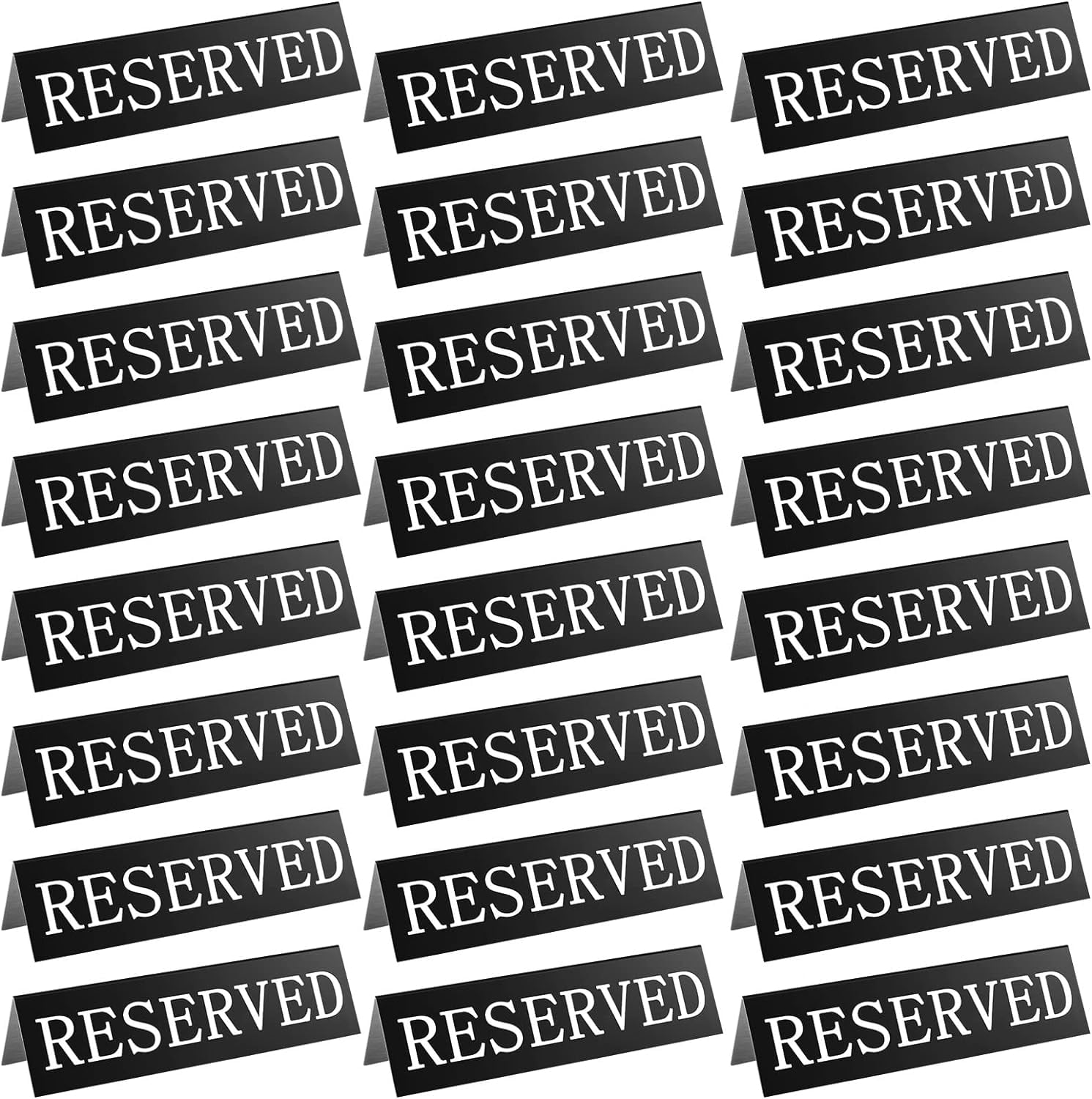 sasyxdc Metal Reserved Table Signs Double Sided Reserved Desk Signs ...