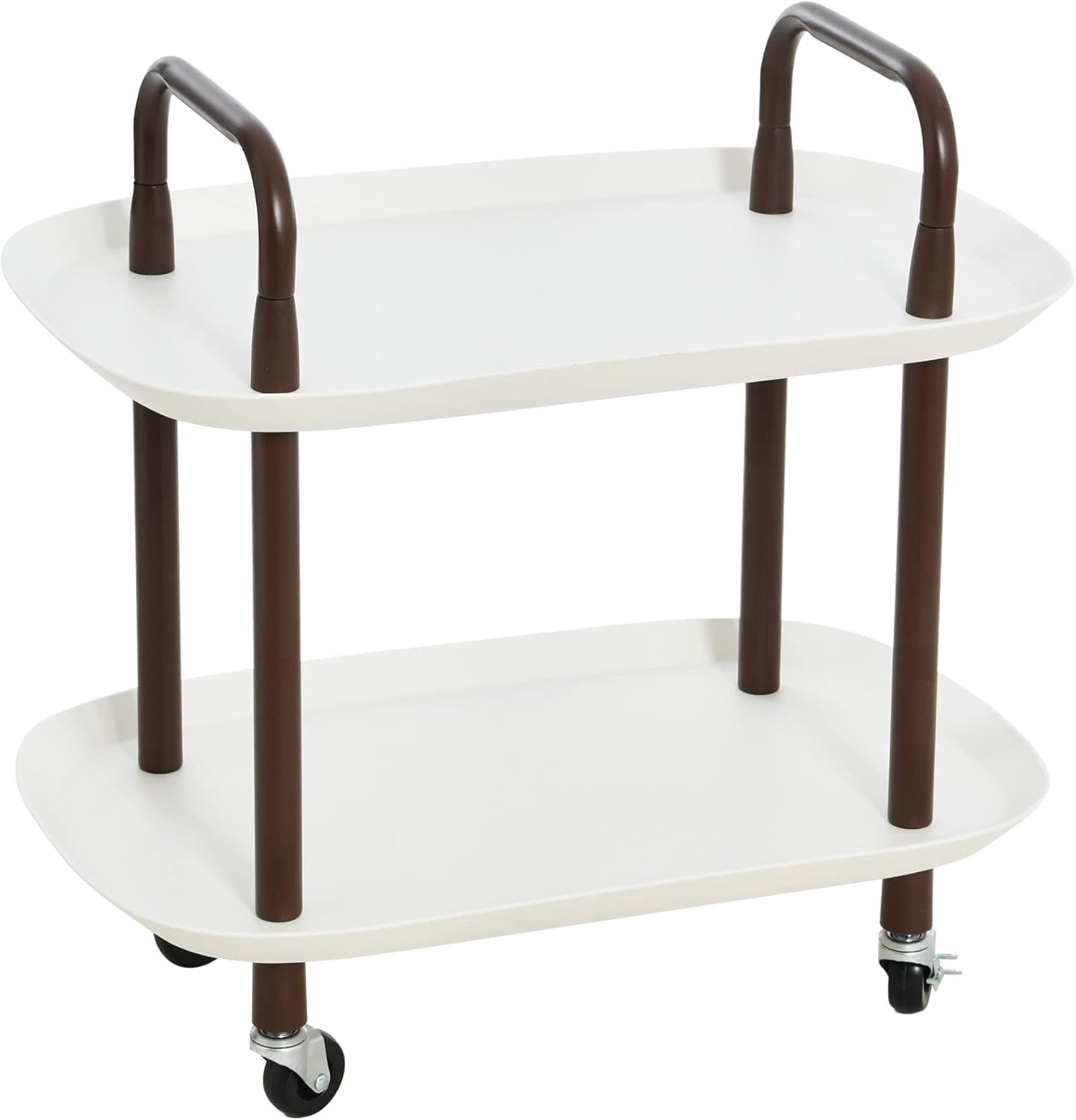sasyxdc Modern Plastic and Metal 3-Tier Trolley White and Dark Grey ...