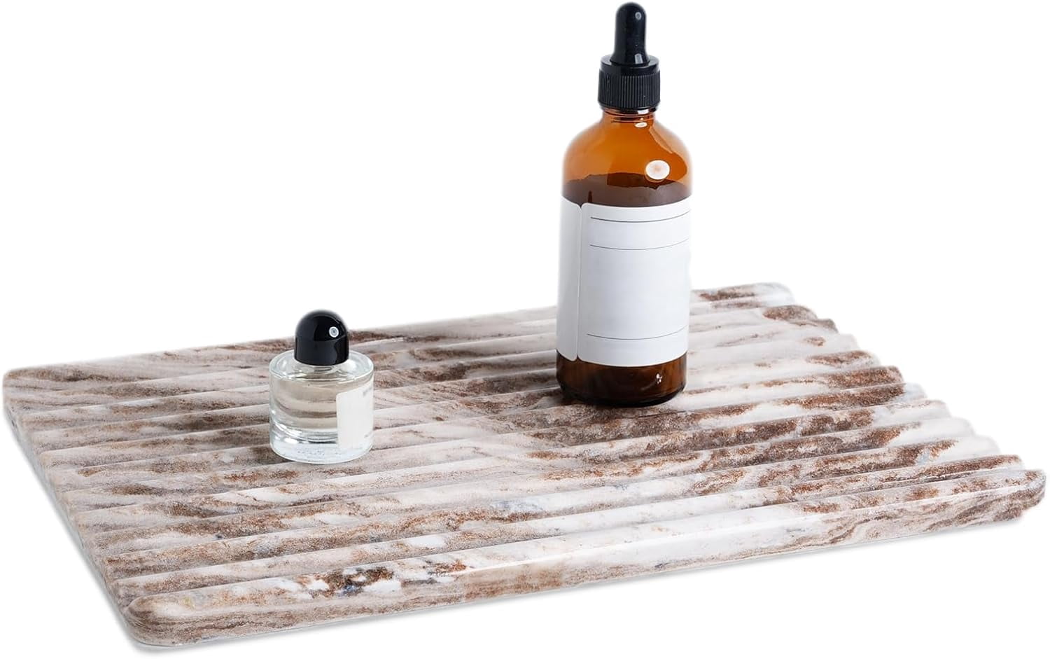 sasyxdc Natural Marble Tray Bathroom and Kitchen Sink Organizer Soap ...