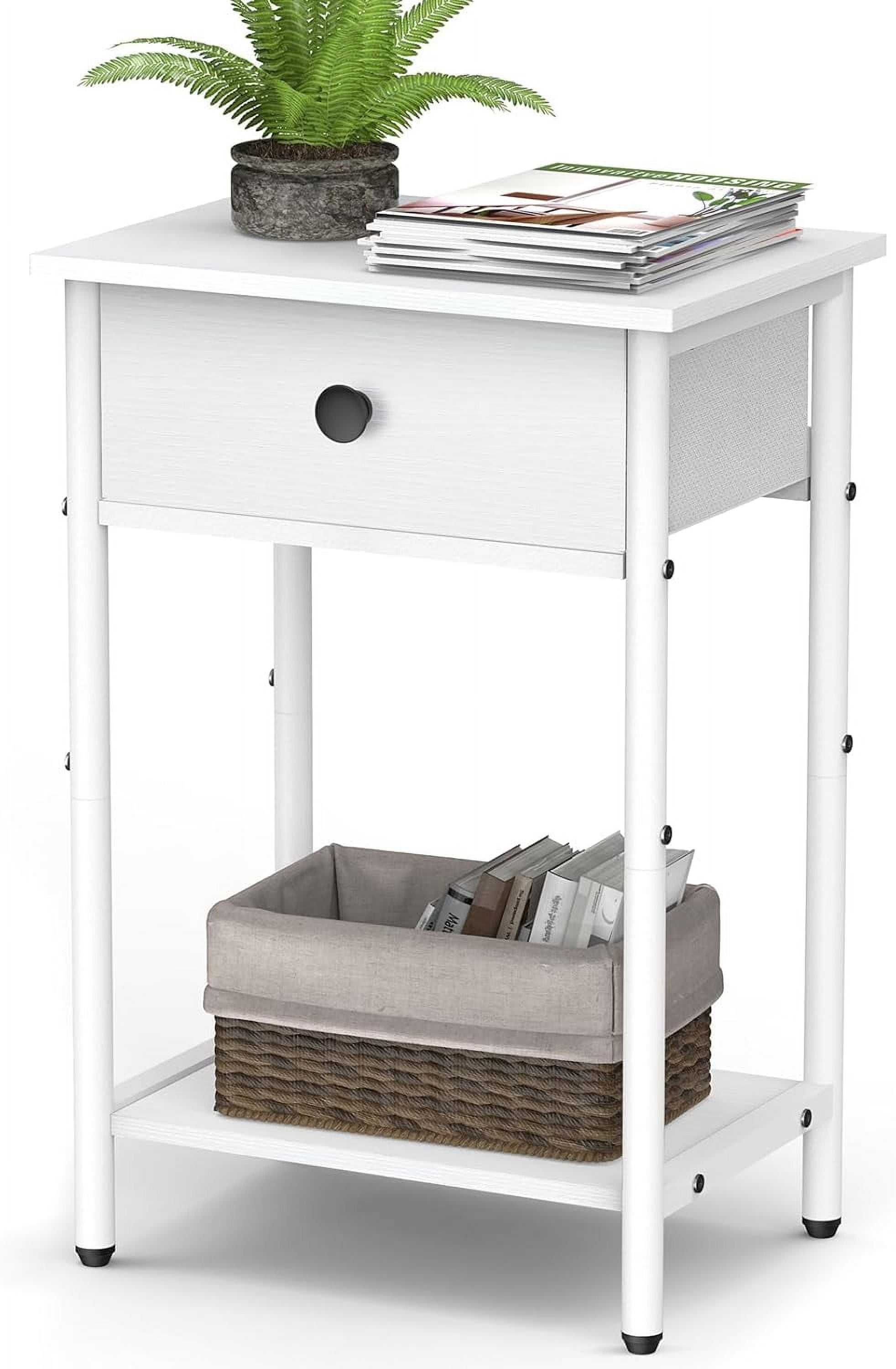 sasyxdc Night Stand Bedside Tables for Small Space Large End Table with ...