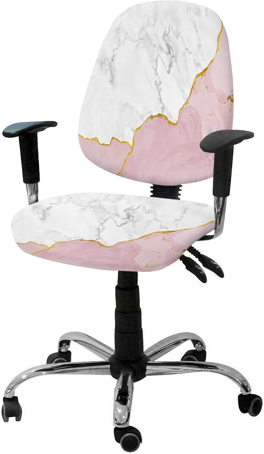 sasyxdc Office Chair Cover White Gold Blush Pink Stretchable Universal ...