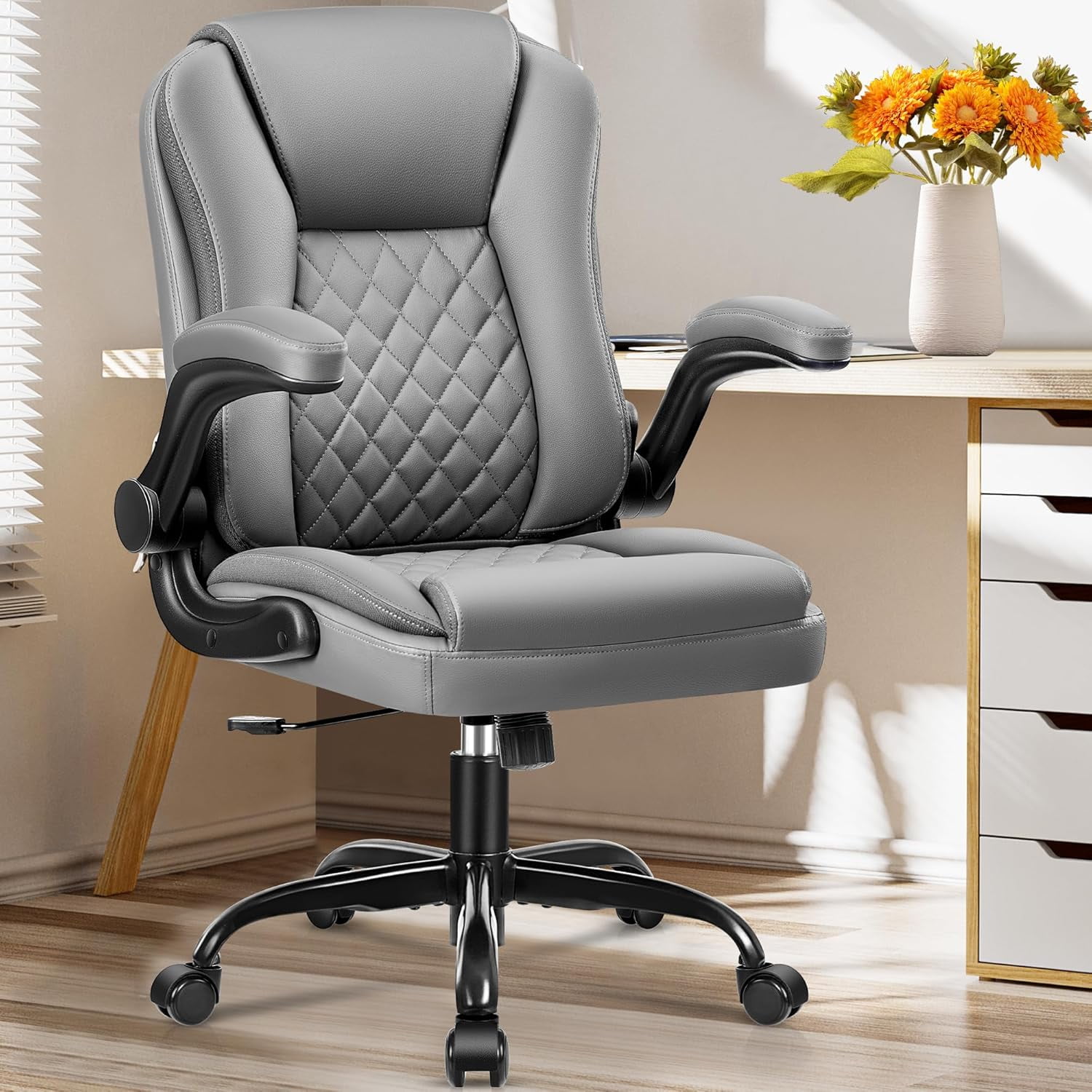 sasyxdc Office Chair - Executive Office Chair Leather Ergonomic Office ...