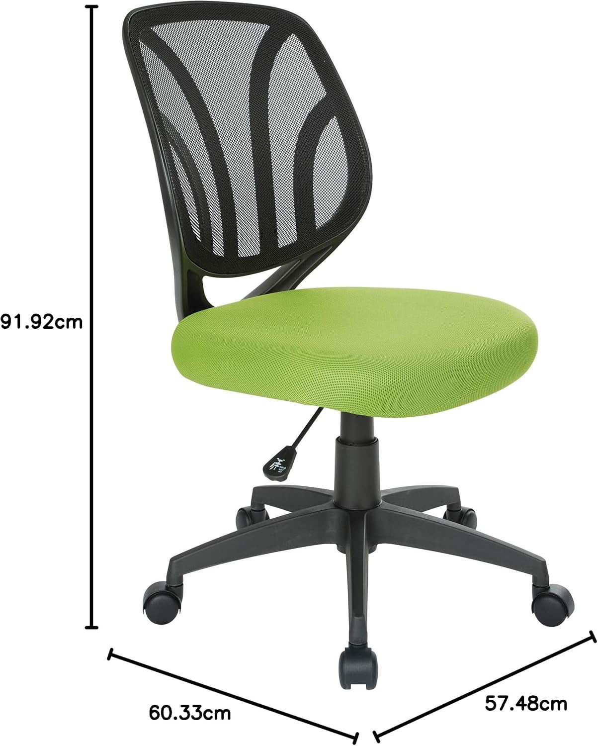sasyxdc Office Star Ventilated Screen Back Armless Task Chair with ...