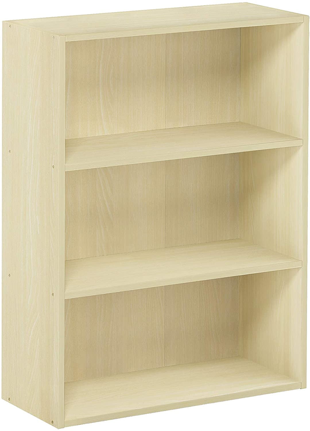 Pasir 3-Tier Open Shelf Bookcase, Plain White - Walmart.com