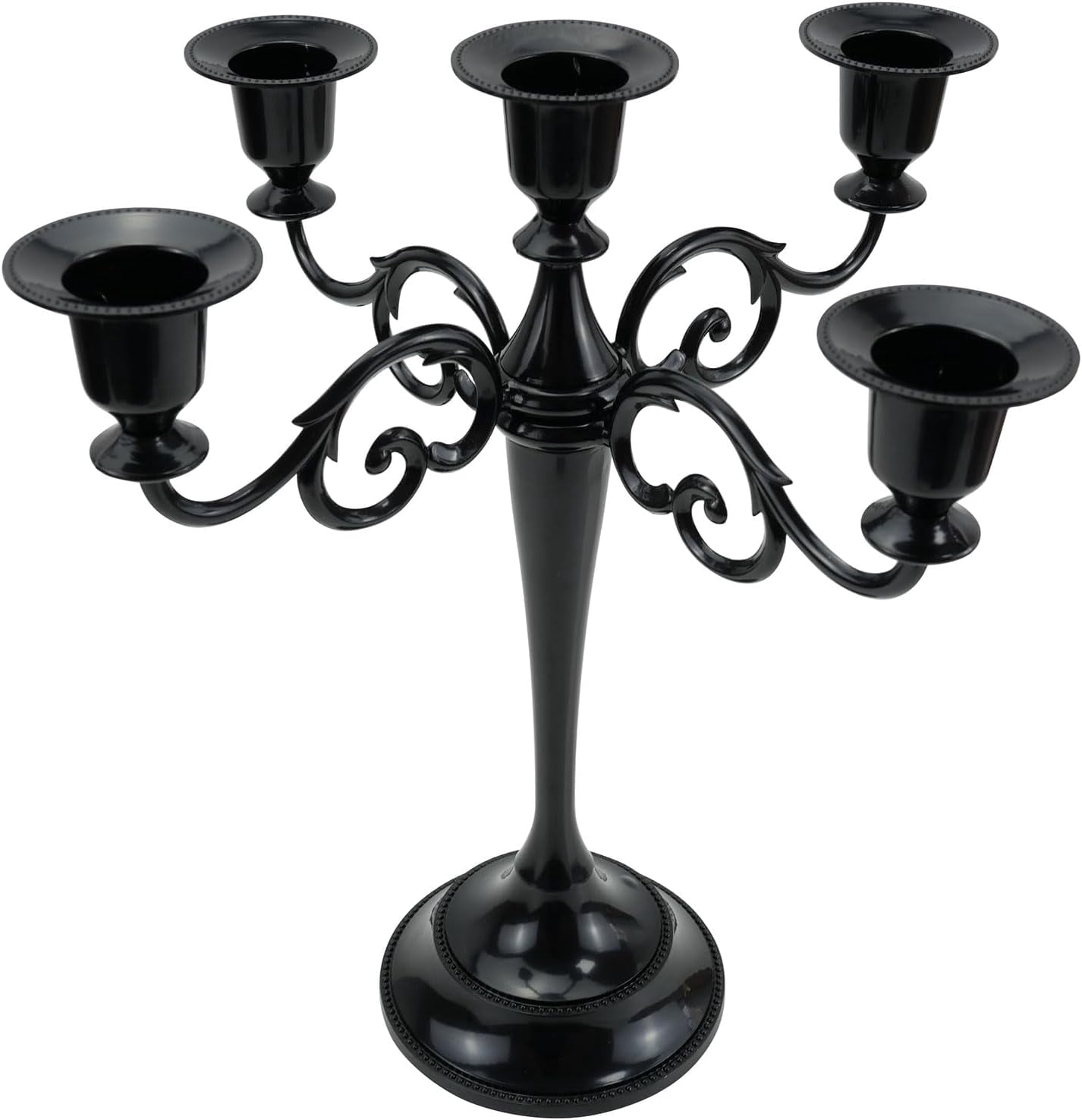 sasyxdc Pewter Candle Holder，5 Arms Metal Candle Holders for Pillar ...