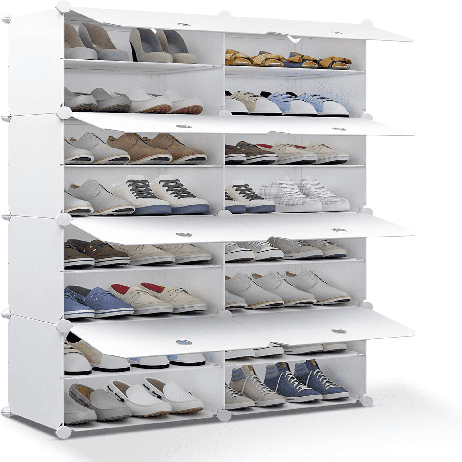 sasyxdc Portable Shoe Rack Organizer 32 Pair Shelf Storage Cabinet ...