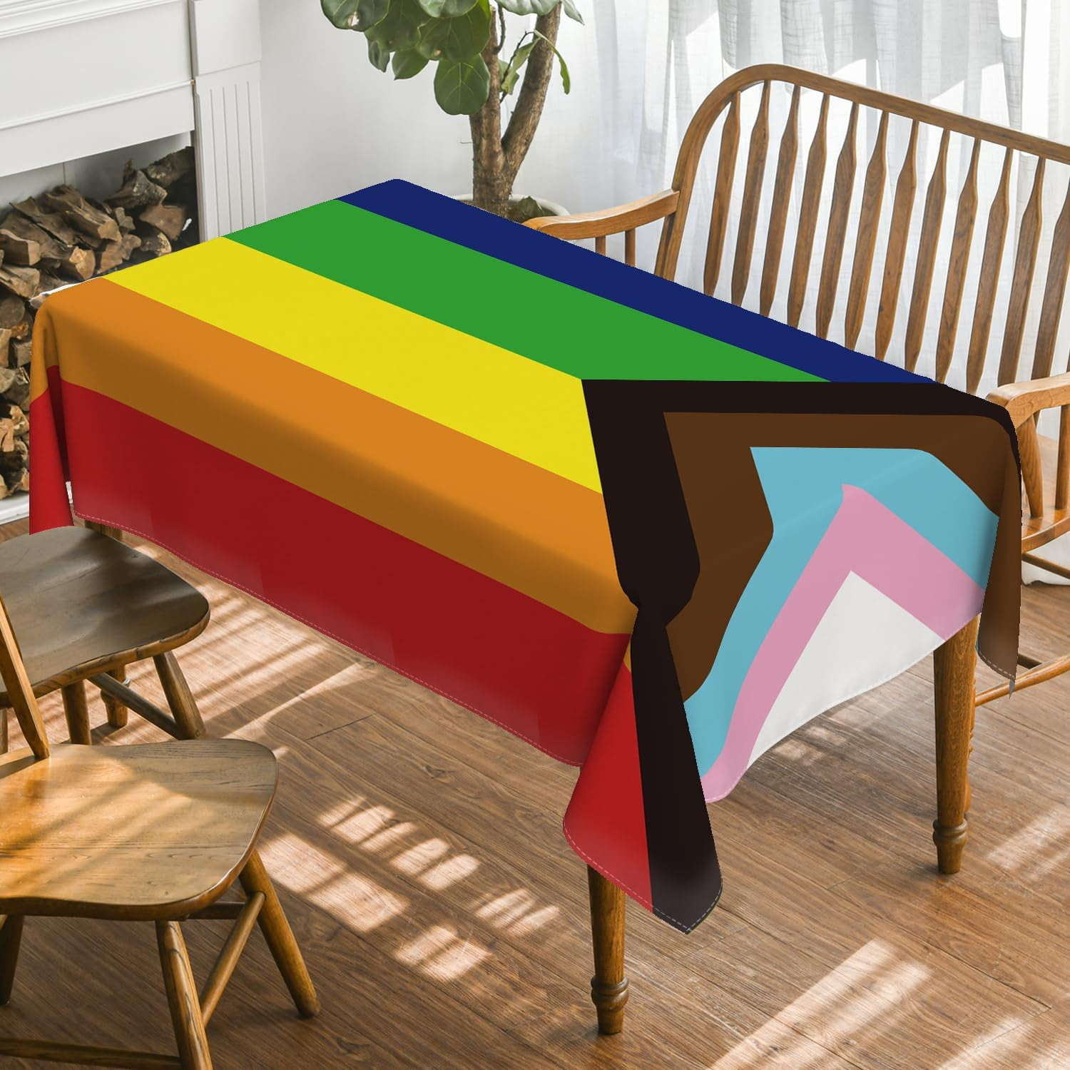 sasyxdc Pride Rainbow Tablecloth 60×120 Inch Rectangular June LGBT Gay ...