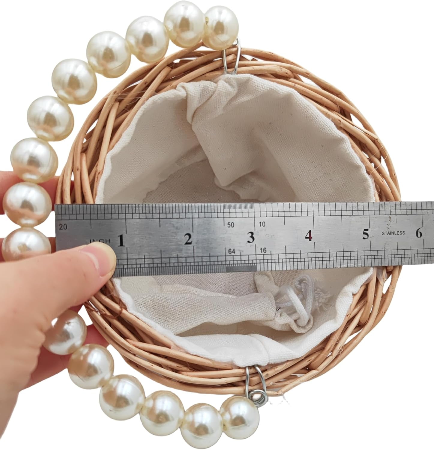 sasyxdc Rustic Wicker Rattan Wedding Flower Girl Baskets Woven Rattan ...