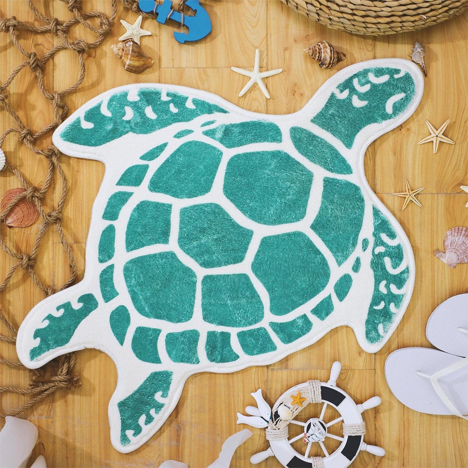sasyxdc Sea Turtle Bathroom Rug Beach Mats No Silp Turquoise Turtle ...