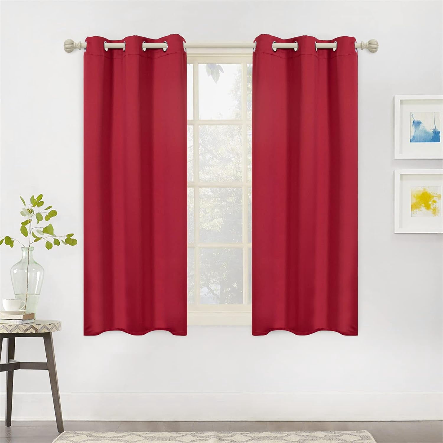 sasyxdc Short Cafe Tier Curtains for Small Windows 45 Inches Long ...