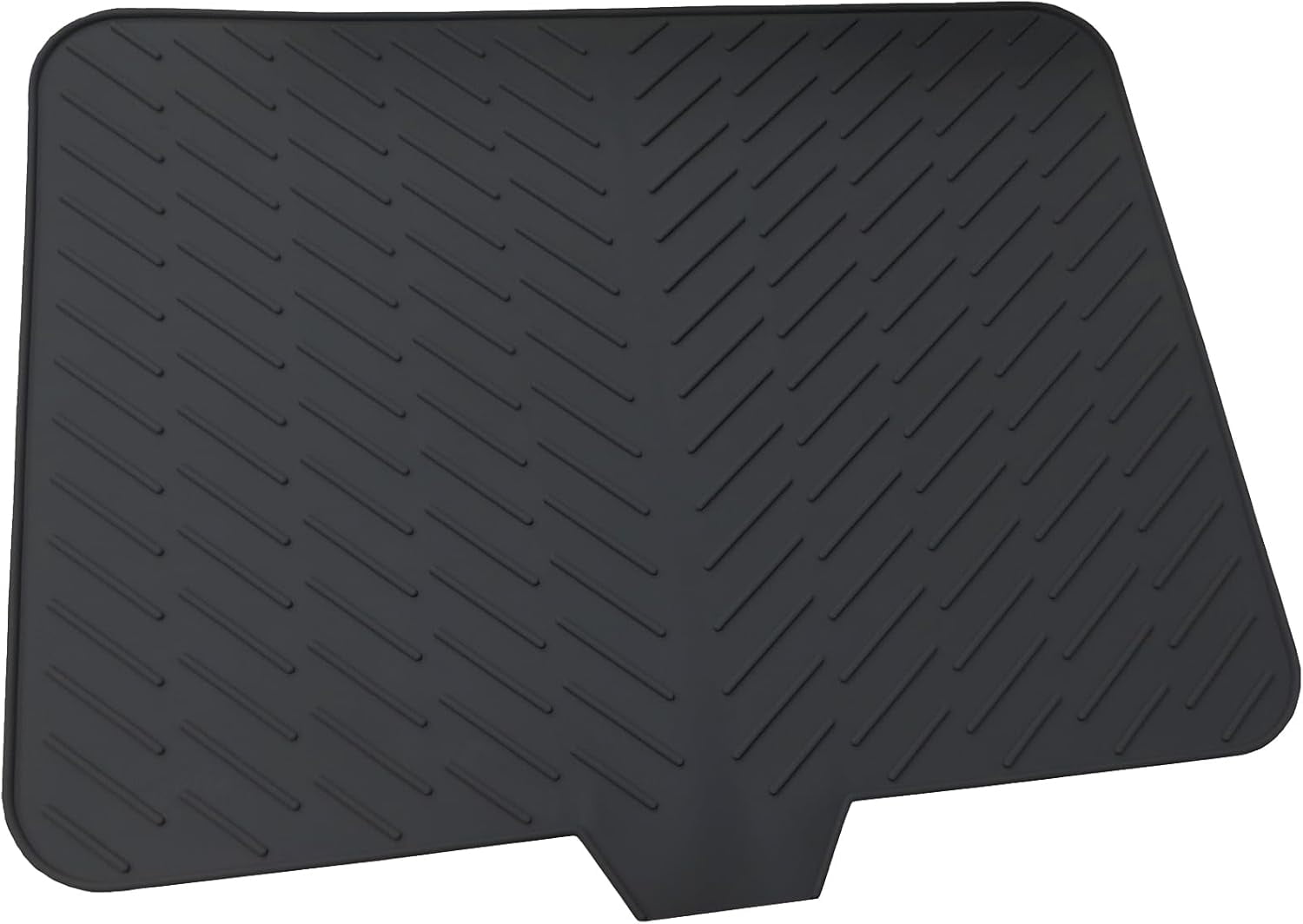 Hltser Silicone Dish Drying Mat with Raised Edge and Drain Lip large ...
