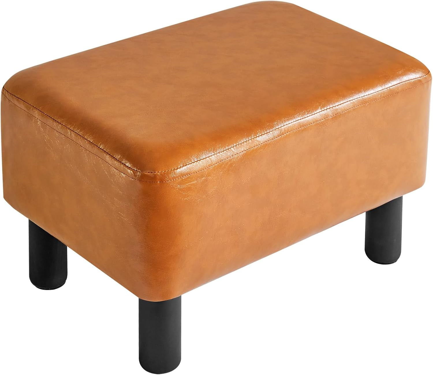 sasyxdc Small Foot Rest Ottoman PU Faux Leather Rectangle Foot Stool ...