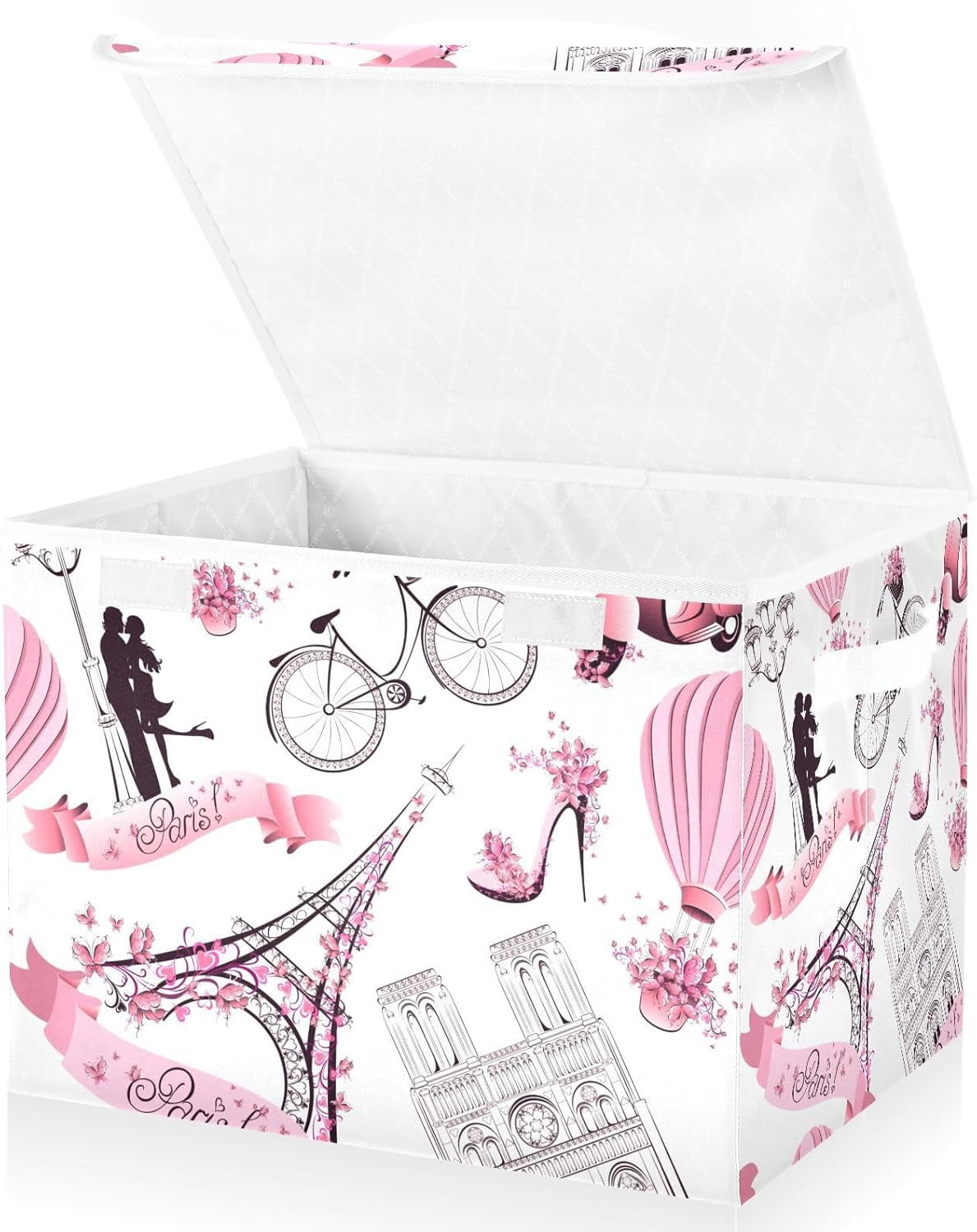 sasyxdc Storage Bin with Lid Seashell Starfish Blue Vintage Ocean Map ...