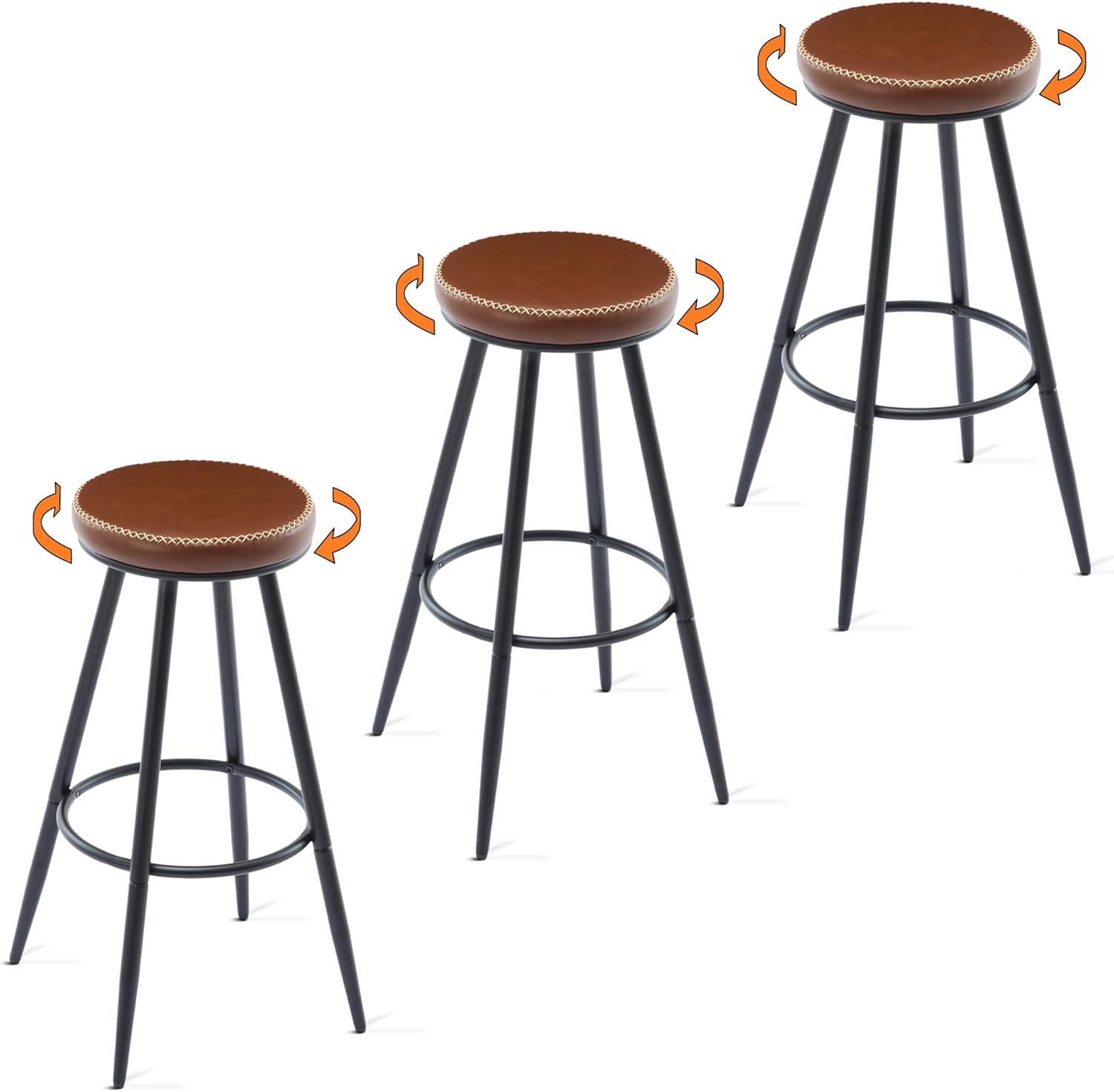 sasyxdc Swivel Bar Stools 24" Counter Height Bar Stools for Island ...