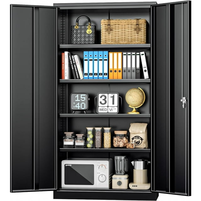sasyxdc Tall Metal Storage Cabinet 72" Locking Steel Cabinet with Door ...