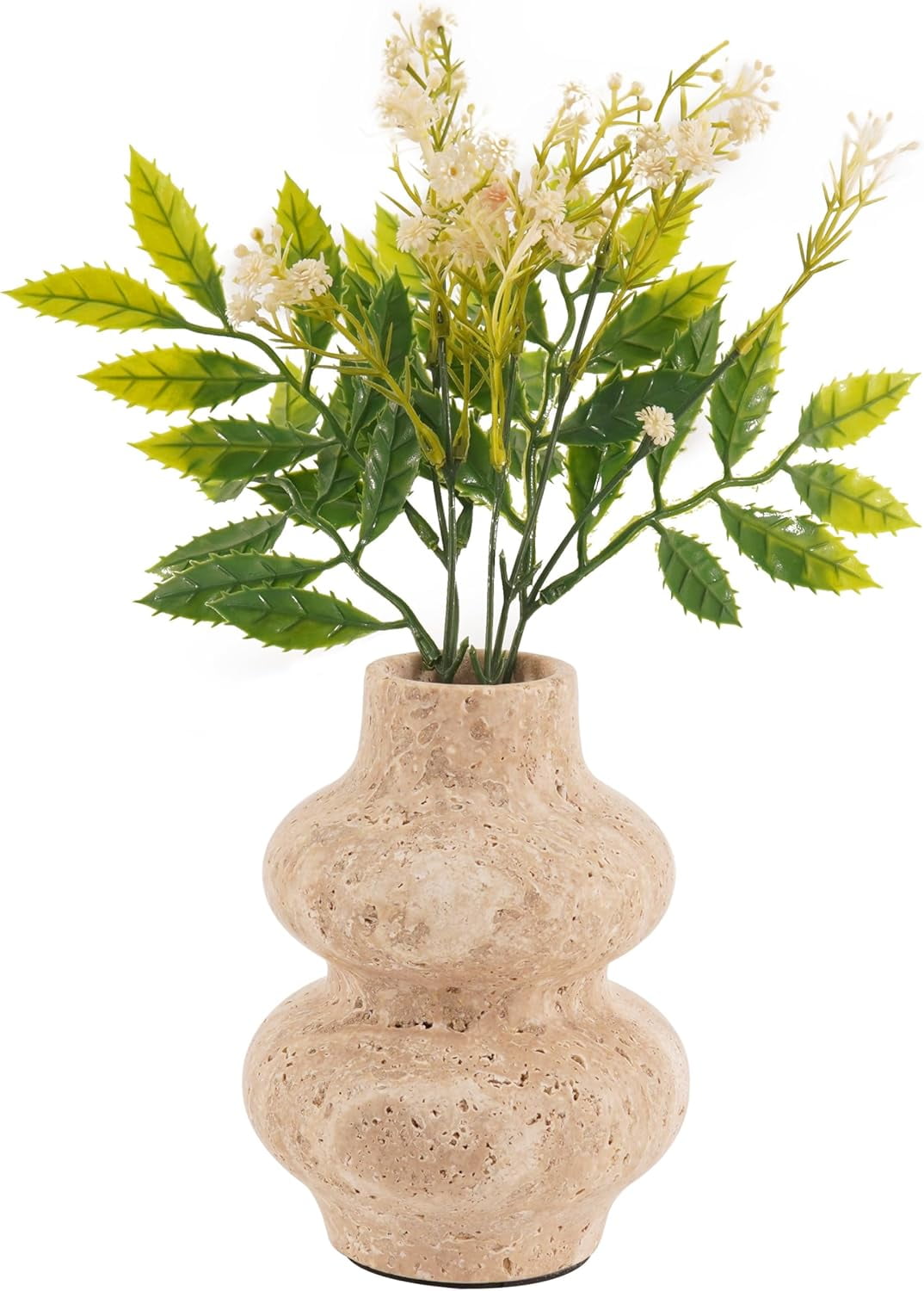 sasyxdc Travertine Marble 6 Inches Flower Vase for Room & Home Décor ...