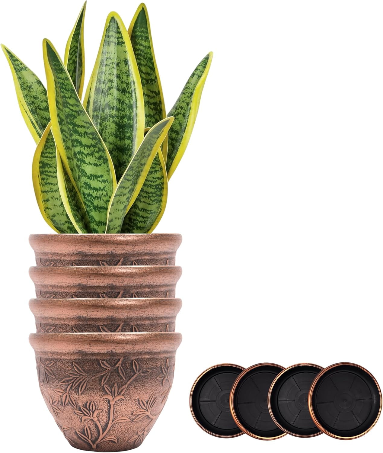 sasyxdc Unique Plastic-Plant-Flower-Planters-10 with Drainage Hole and ...