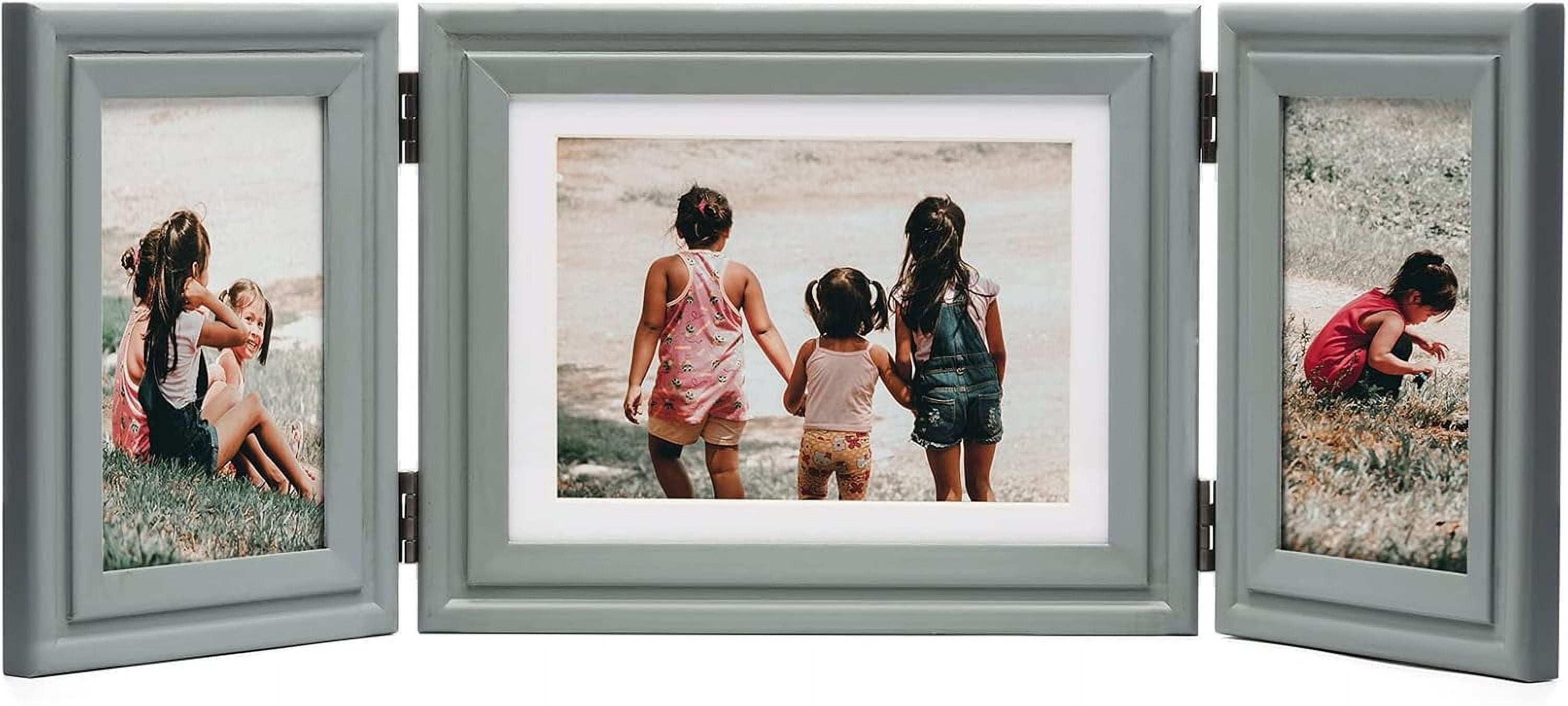 chdqwer Vertical & Horizontal 5X7 Picture Frames Double Hinged Wood ...