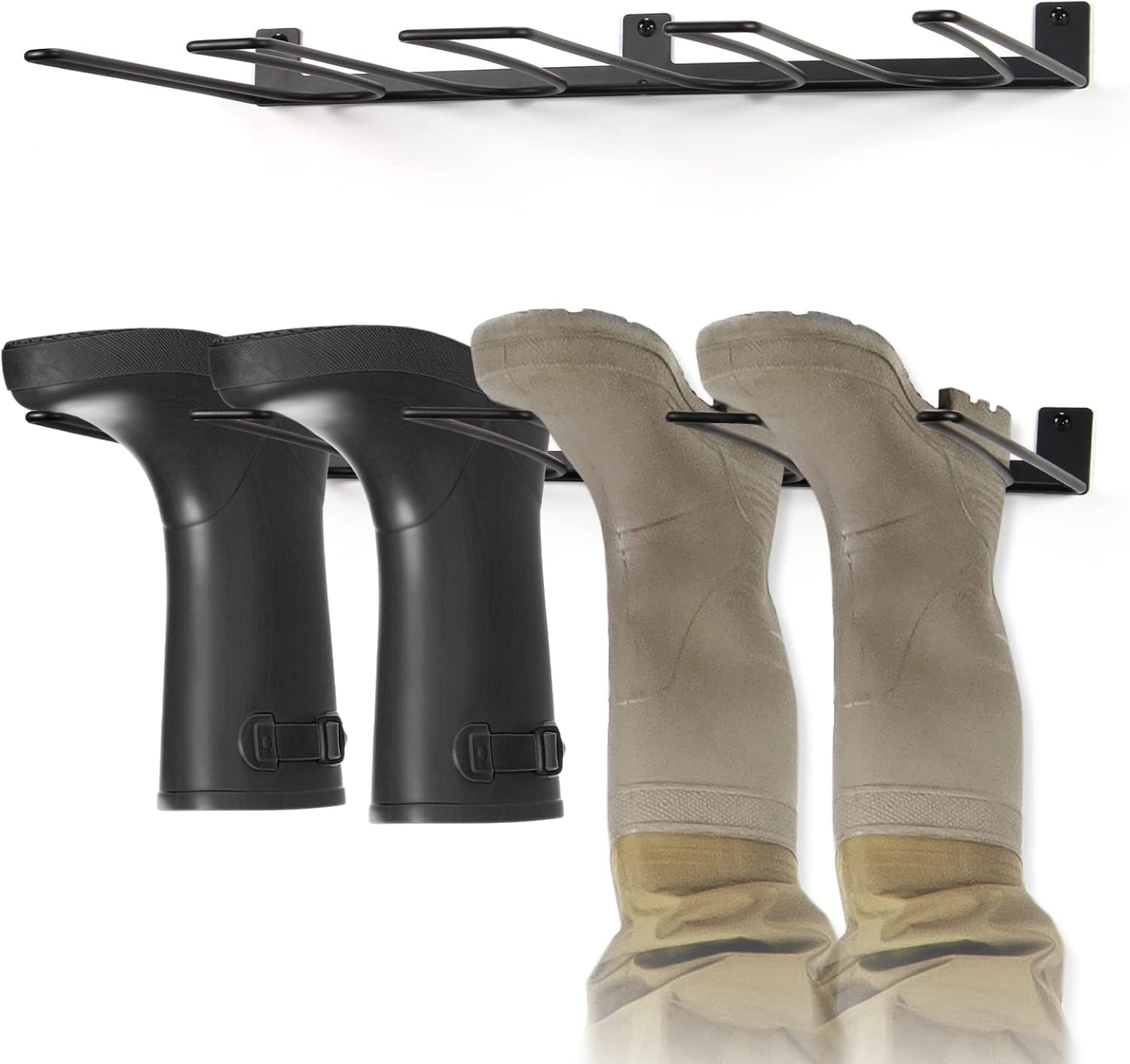 sasyxdc Wader Hangers 4-Pair Boot Rack Garage Storage Cowboy Boot ...