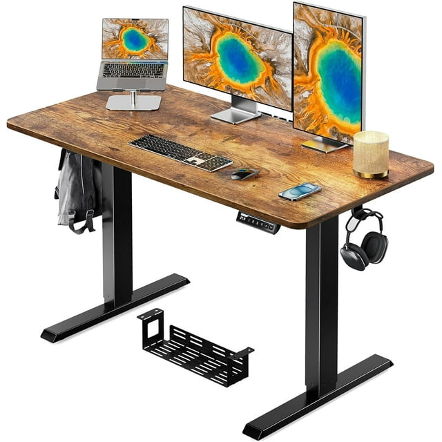 sasyxdc Whole Piece Standing with 48x30 inch Desktop Adjustable Stand ...