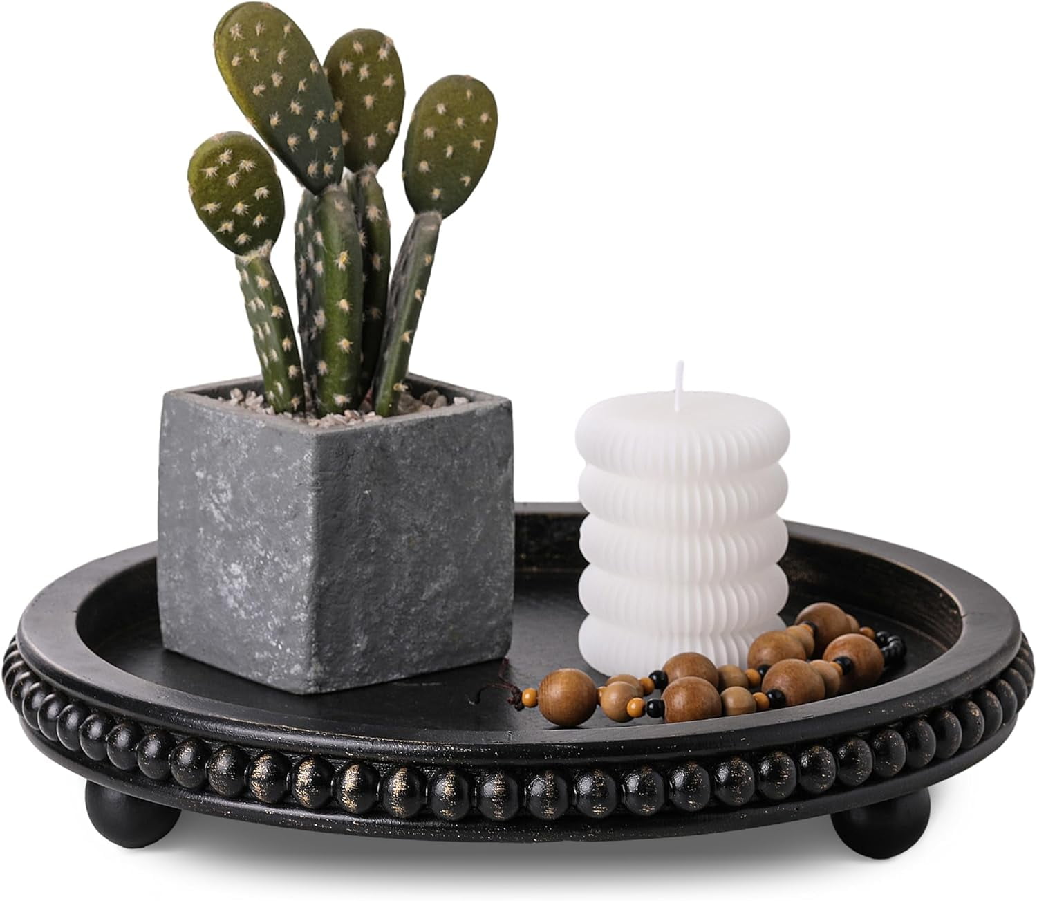 sasyxdc Wooden Decorative Trays for Coffee Table Modern Farmhouse Home ...