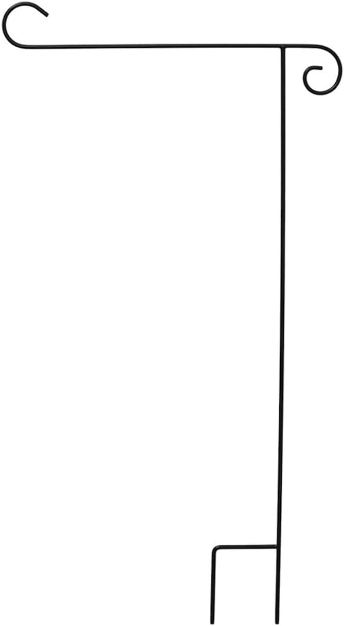 sasyxdc Wrought Iron Black Garden Flag Stand 40"H Lane - Walmart.com