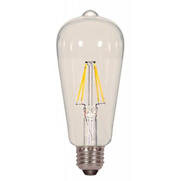 Satco S9579 - 6.5 watt ST19 LED; Transparent Amber; Medium base; 2300K ...