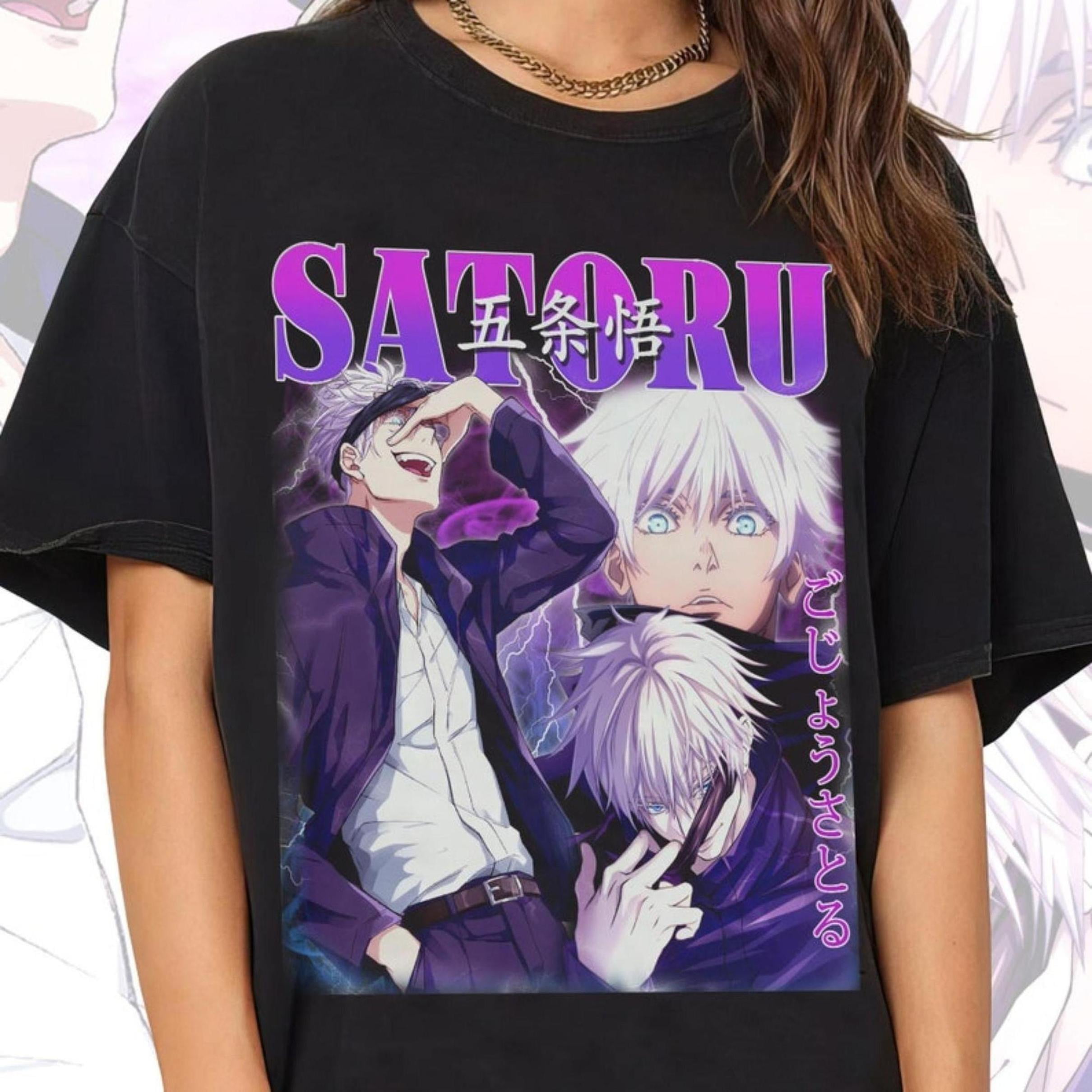 satoru gojo shirt vintage 90s style, Unisex-Shirts - Walmart.com