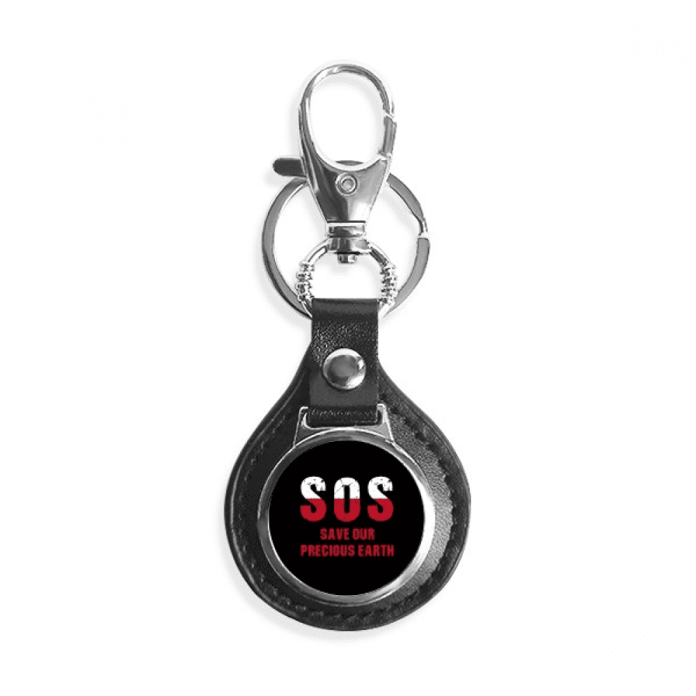 save our precious earth art deco fashion key link chain keyholder ...