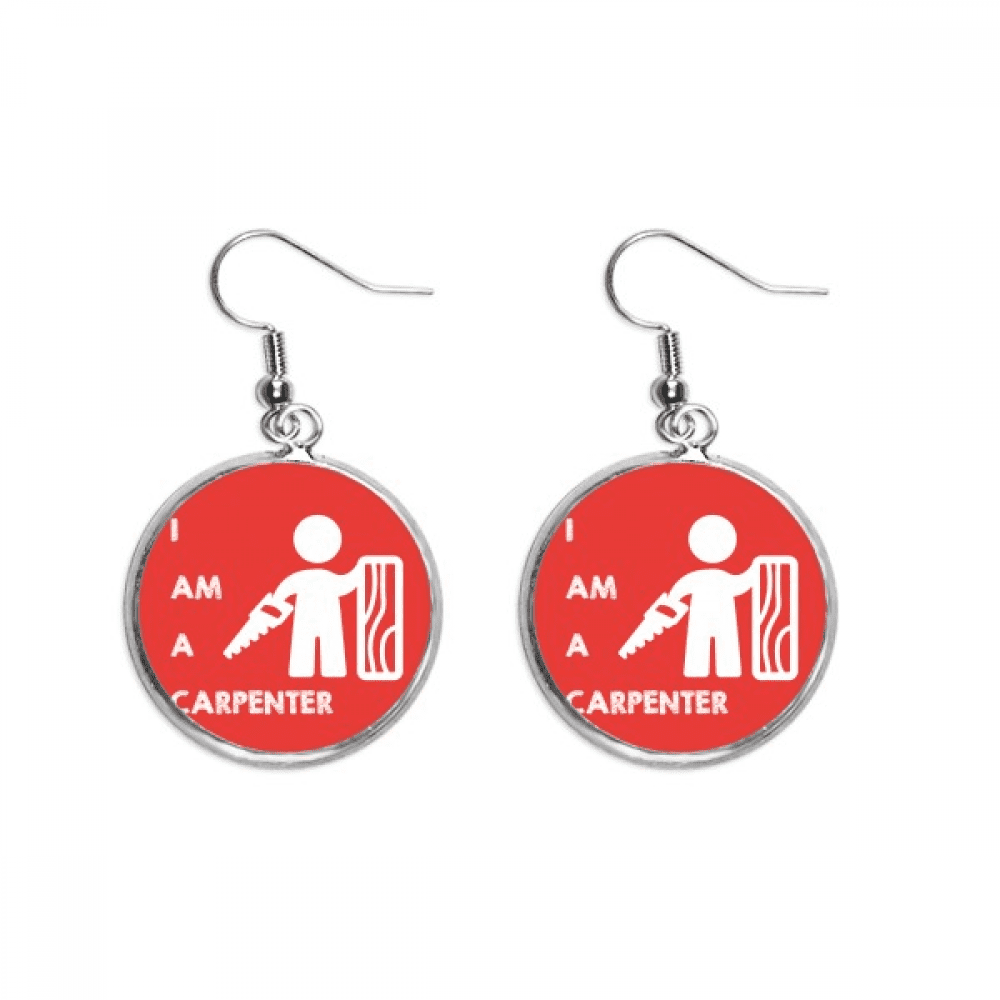 sawboard carpenter job ear dangle silver drop ear jewelry woman ...